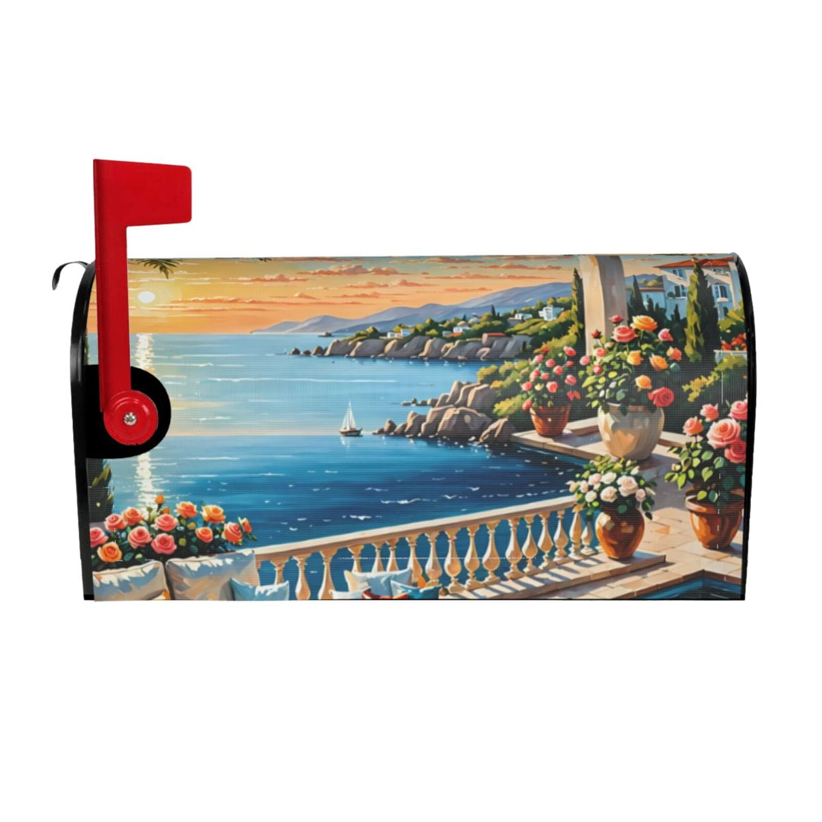 Mailbox Covers, Coastal Style Garden Villa Welcome Mailbox Cover ...