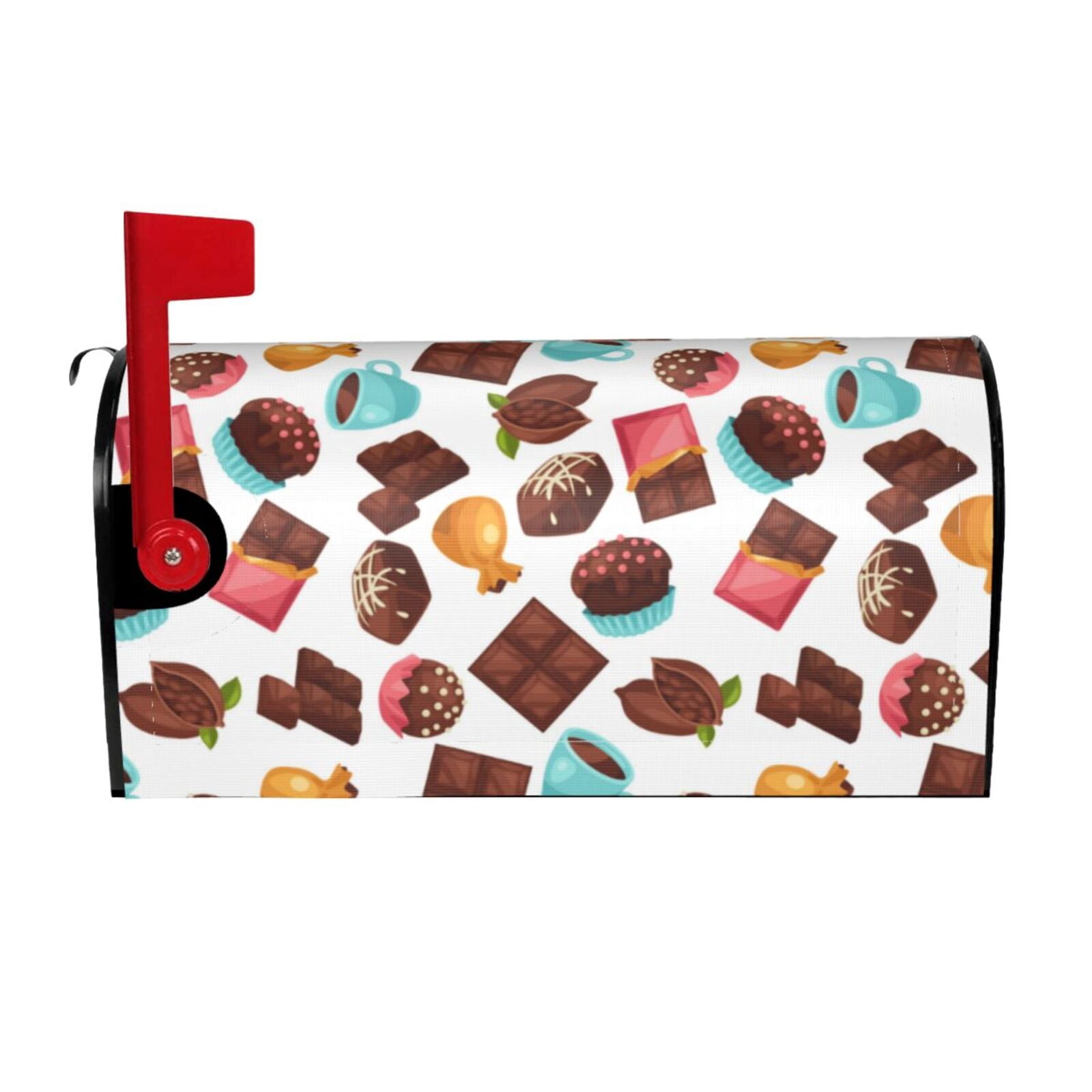 Mailbox Covers, Coffee Chocolate Print Welcome Cute Mailbox Cover ...