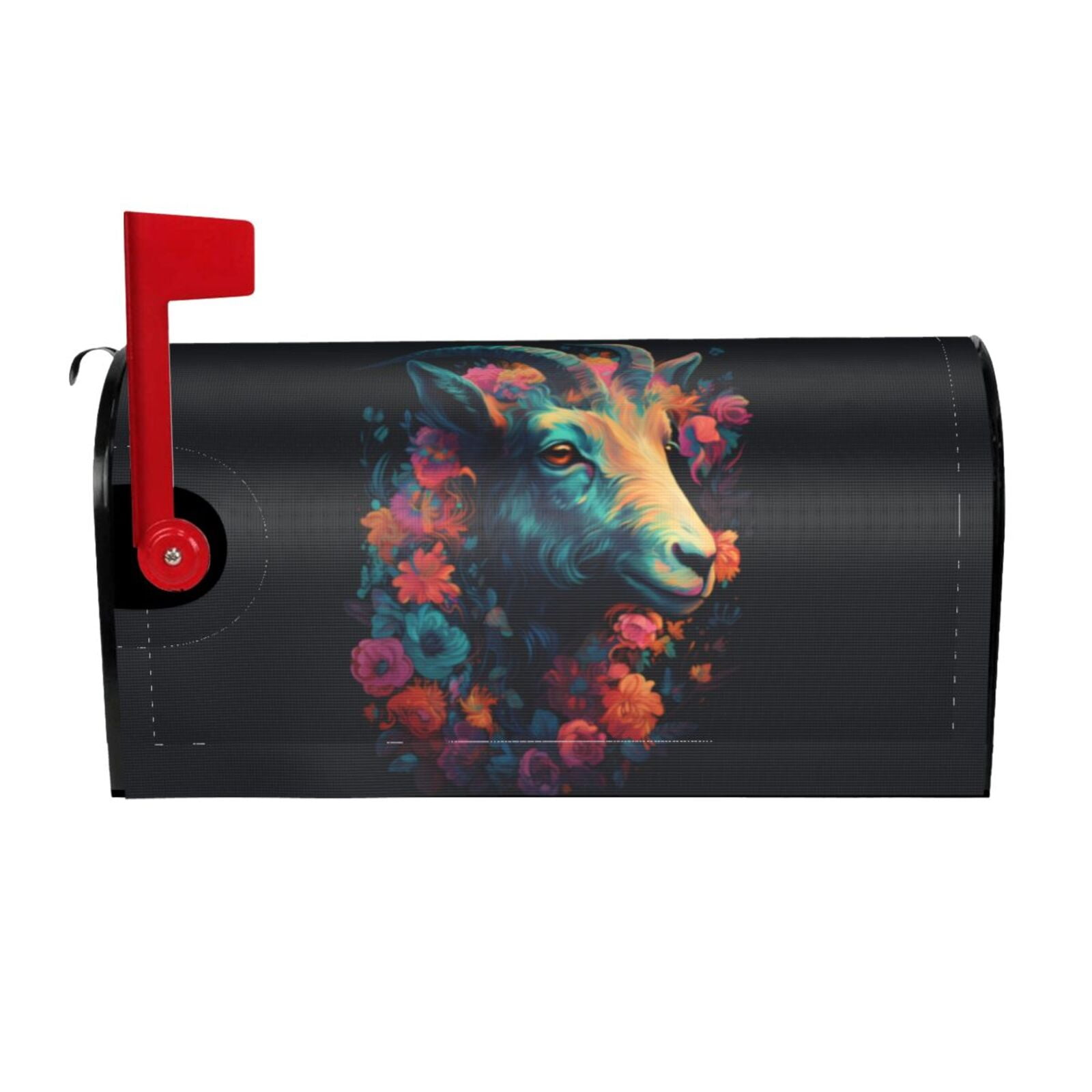 Mailbox Covers Colorful Flower Goat Waterproof mail Box Covers ...