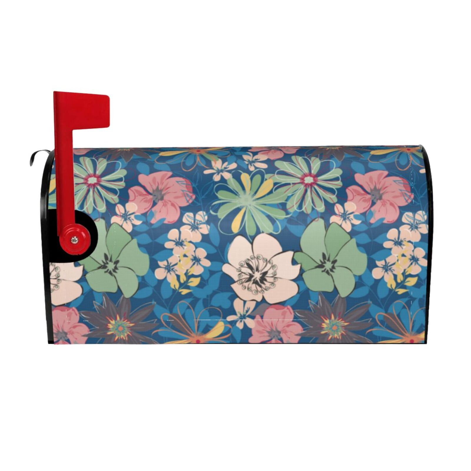Mailbox Covers, Colorful flowers AA Welcome Cute Mailbox Cover Magnetic Standard Size 21" x 18 ...