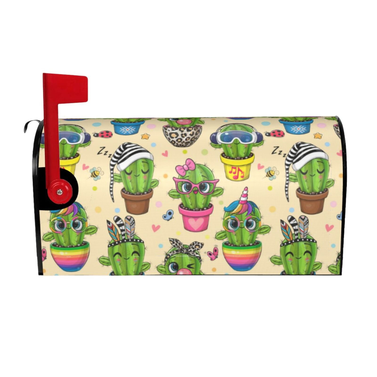 Mailbox Covers Cute Cartoon Cactus Waterproof mail Box Covers, Magnetic ...