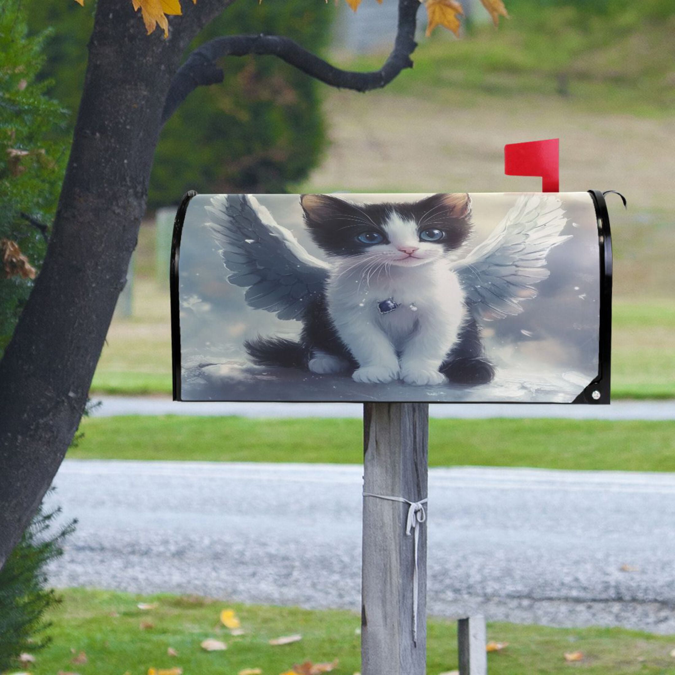 Mailbox Covers Cute Cats with Wings Mailbox Cover - Walmart.com