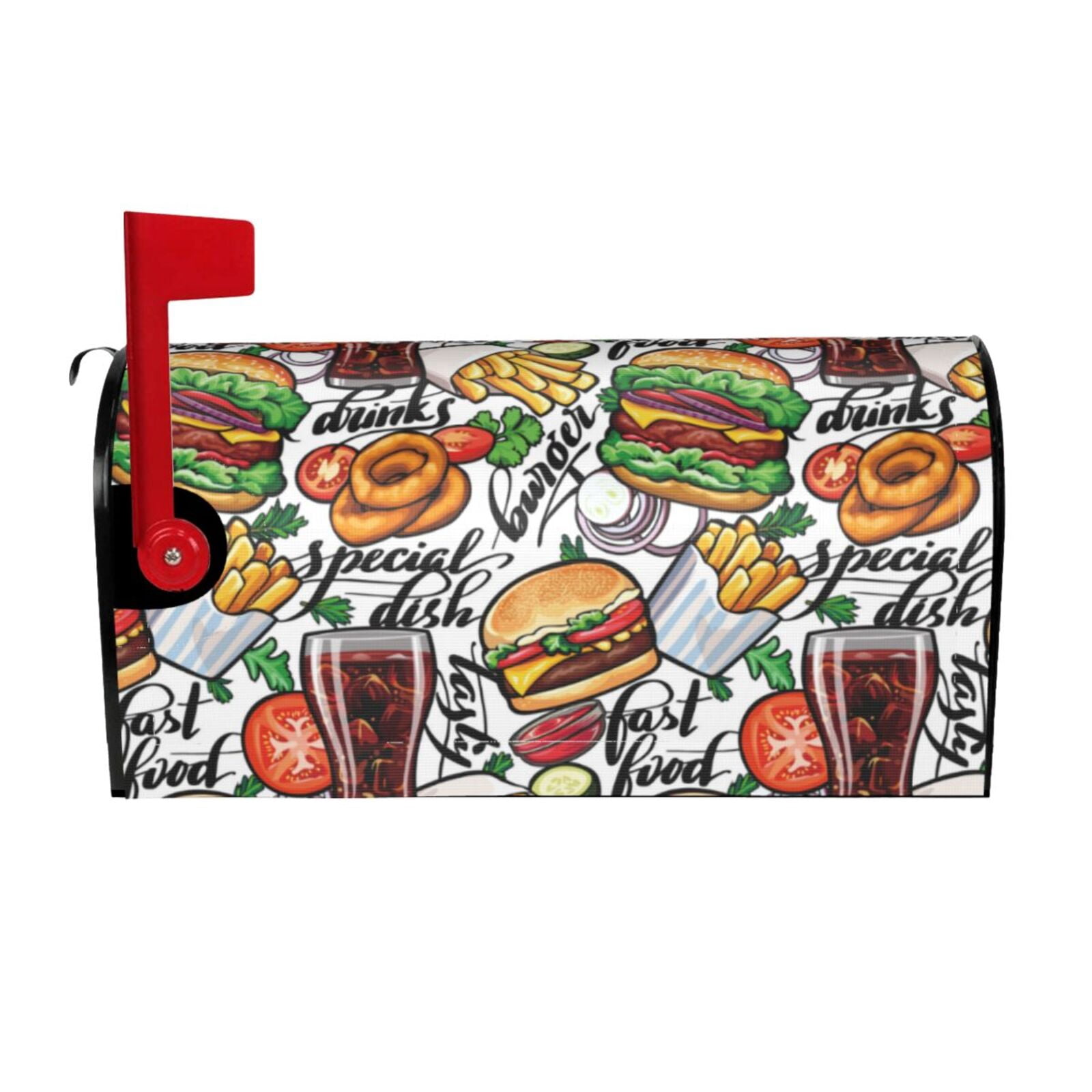 Mailbox Covers, Cute Food Tomato Cucumber Burger Welcome Cute Mailbox ...
