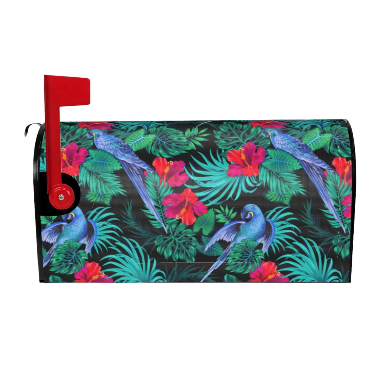 Mailbox Covers, Cute Parrot Palm Leaf Plant Welcome Mailbox Cover ...