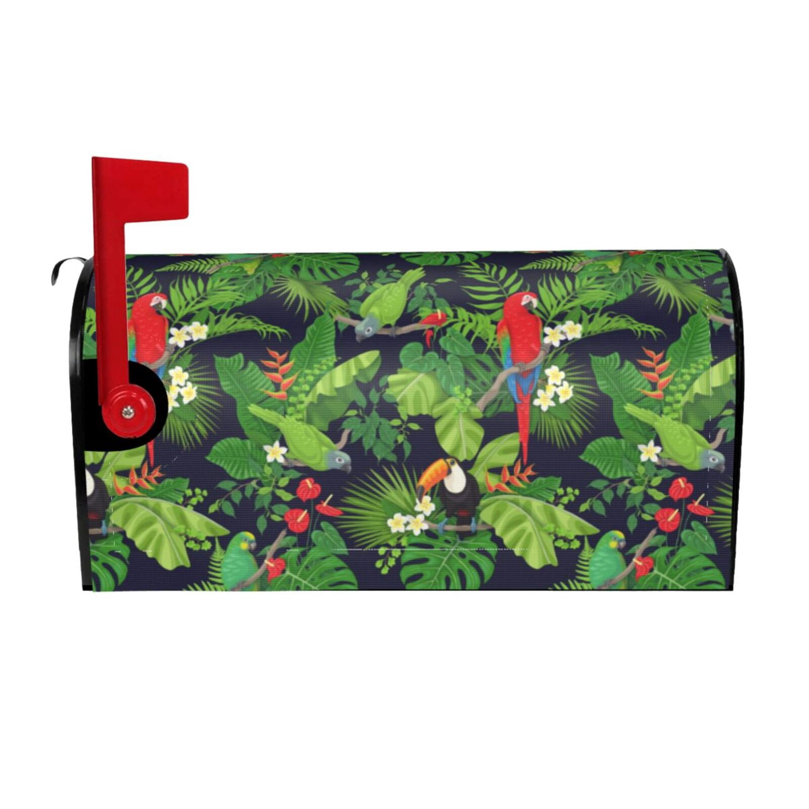 Mailbox Covers, Cute Parrot Toucan Monstera Welcome Cute Mailbox Cover ...
