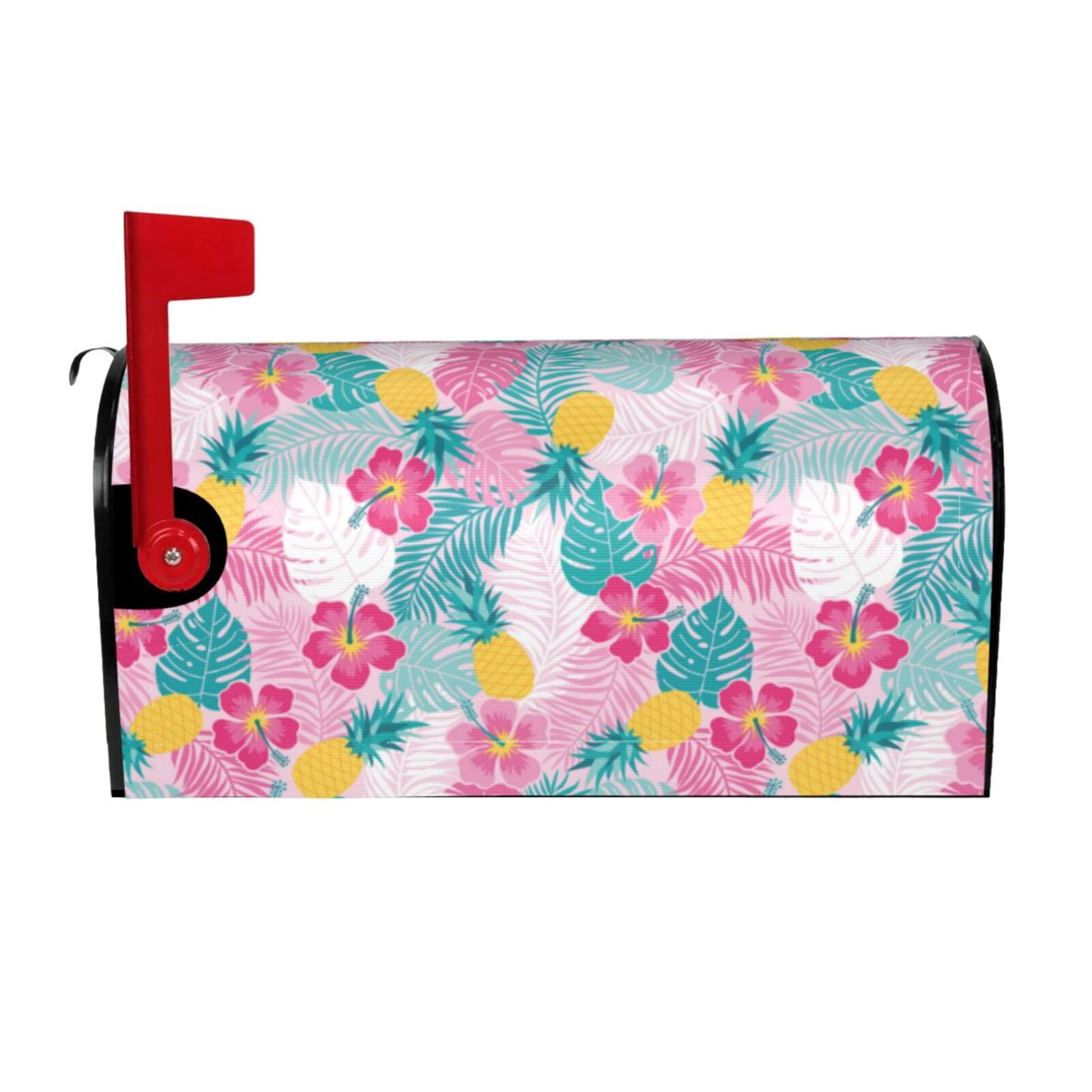 Mailbox Covers, Cute Pineapple Colorful Flower Welcome Mailbox Cover ...