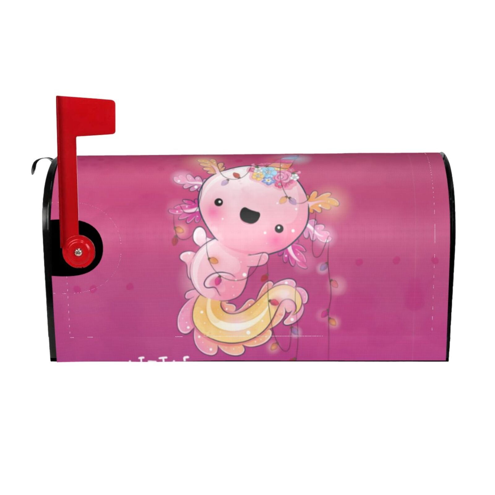 Mailbox Covers Cute Pink Axolotl A Waterproof mail Box Covers, Magnetic ...