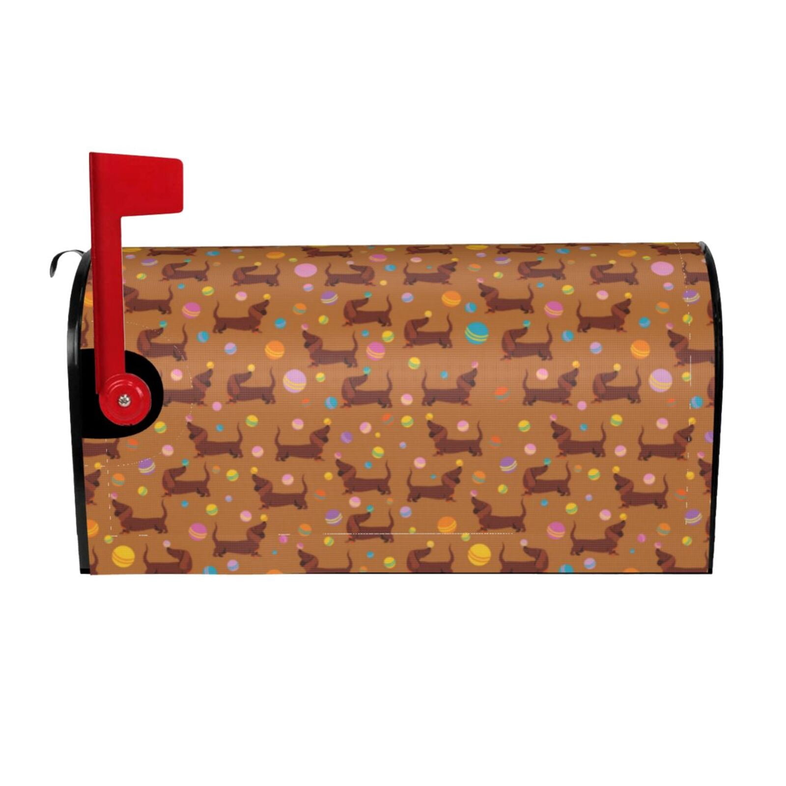 Mailbox Covers, Dachshund Dog Puppy Colorful Ball Welcome Cute Mailbox ...