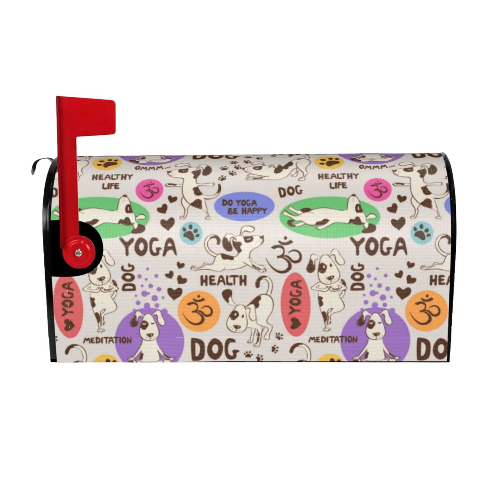 Mailbox Covers, Dog Doing Yoga Welcome Mailbox Cover Magnetic Extra ...
