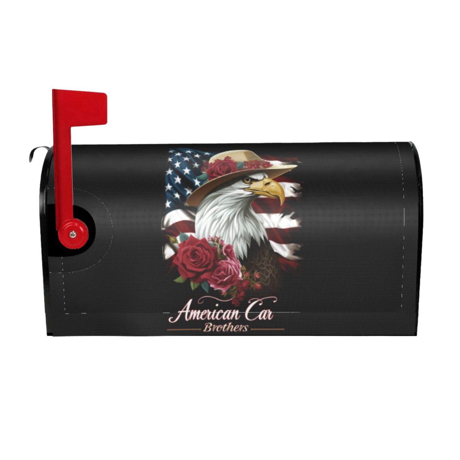 Mailbox Covers, Eagle With Hat And Roses Welcome Mailbox Cover Magnetic ...