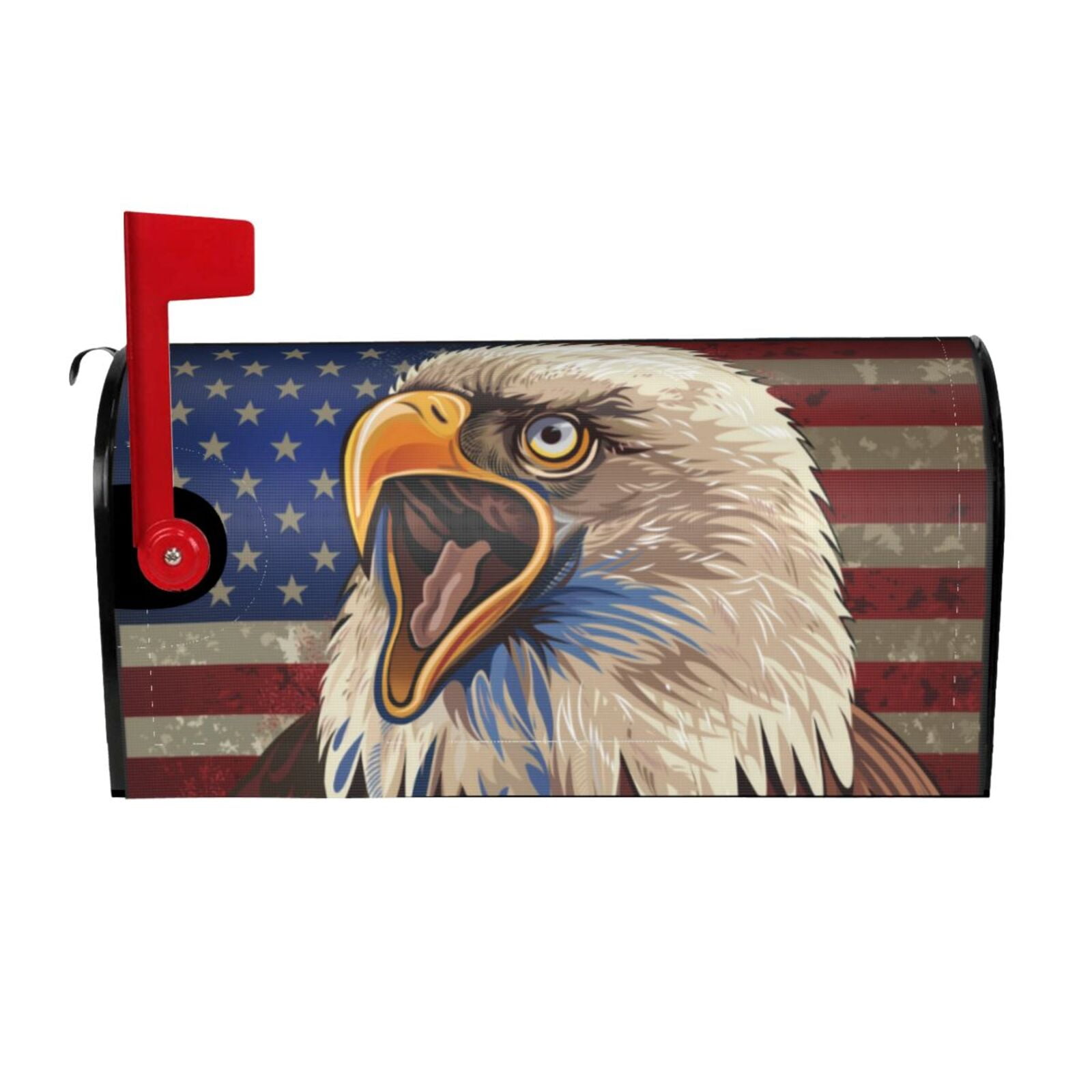 Mailbox Covers, Eagle With USA Flags Welcome Mailbox Cover Magnetic ...