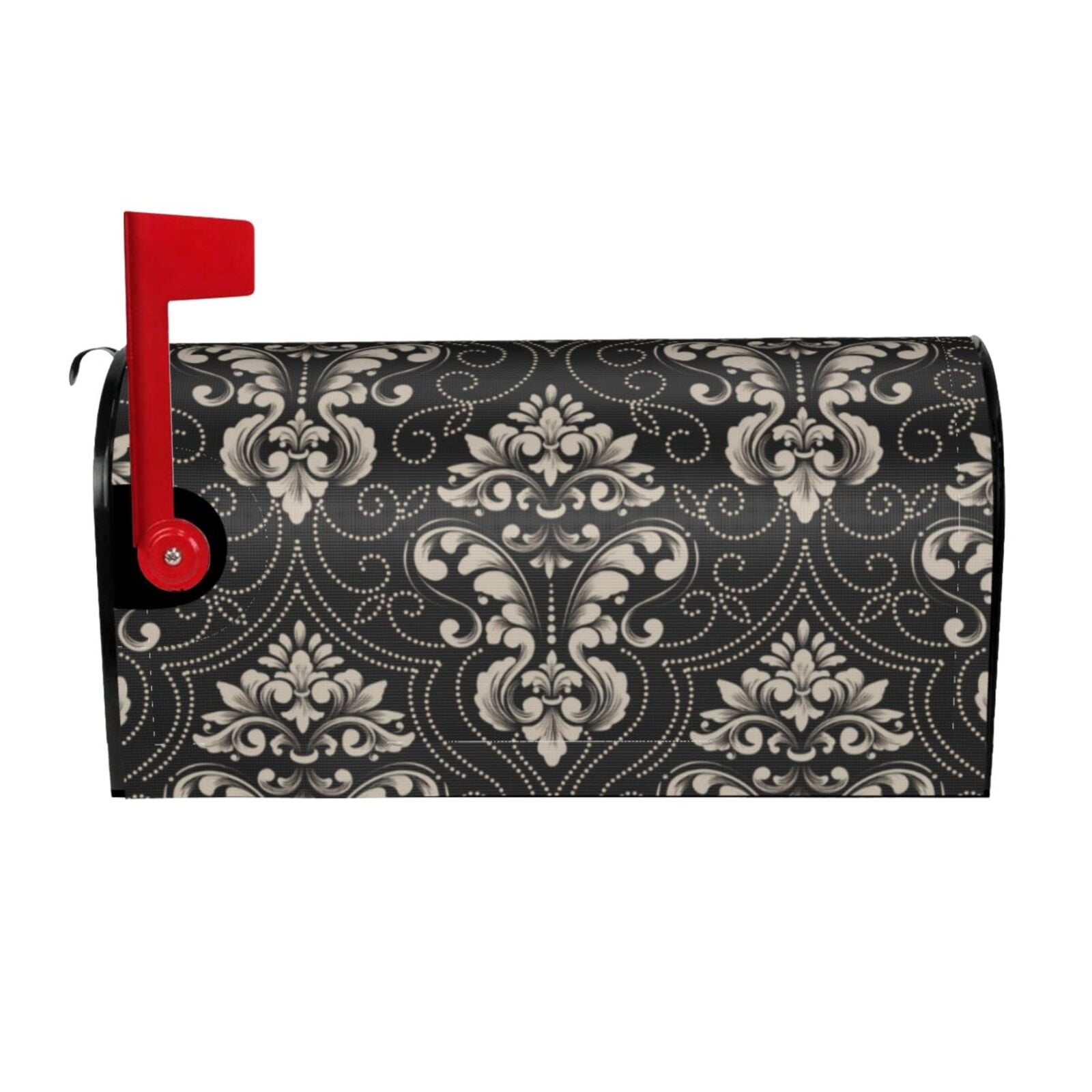 Mailbox Covers, Elegant Black Floral Damask Welcome Cute Mailbox Cover ...