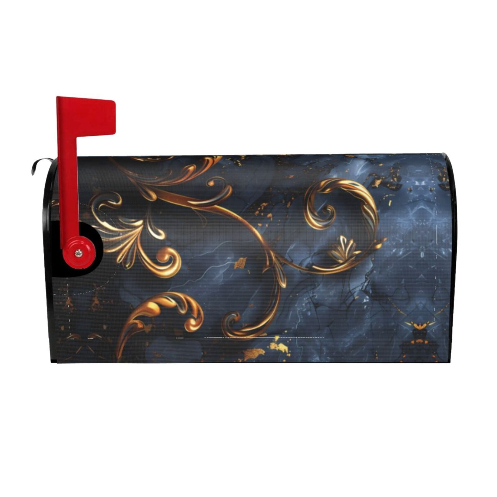 Mailbox Covers, Elegant Gold Scrollwork Cute Welcome Mailbox Cover ...