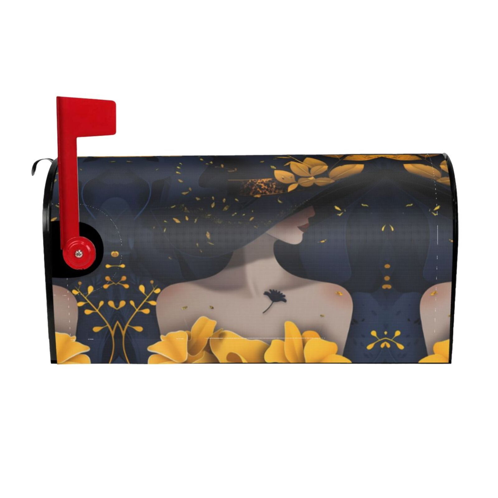 Mailbox Covers Elegant Lady With Hat Waterproof mail Box Covers ...