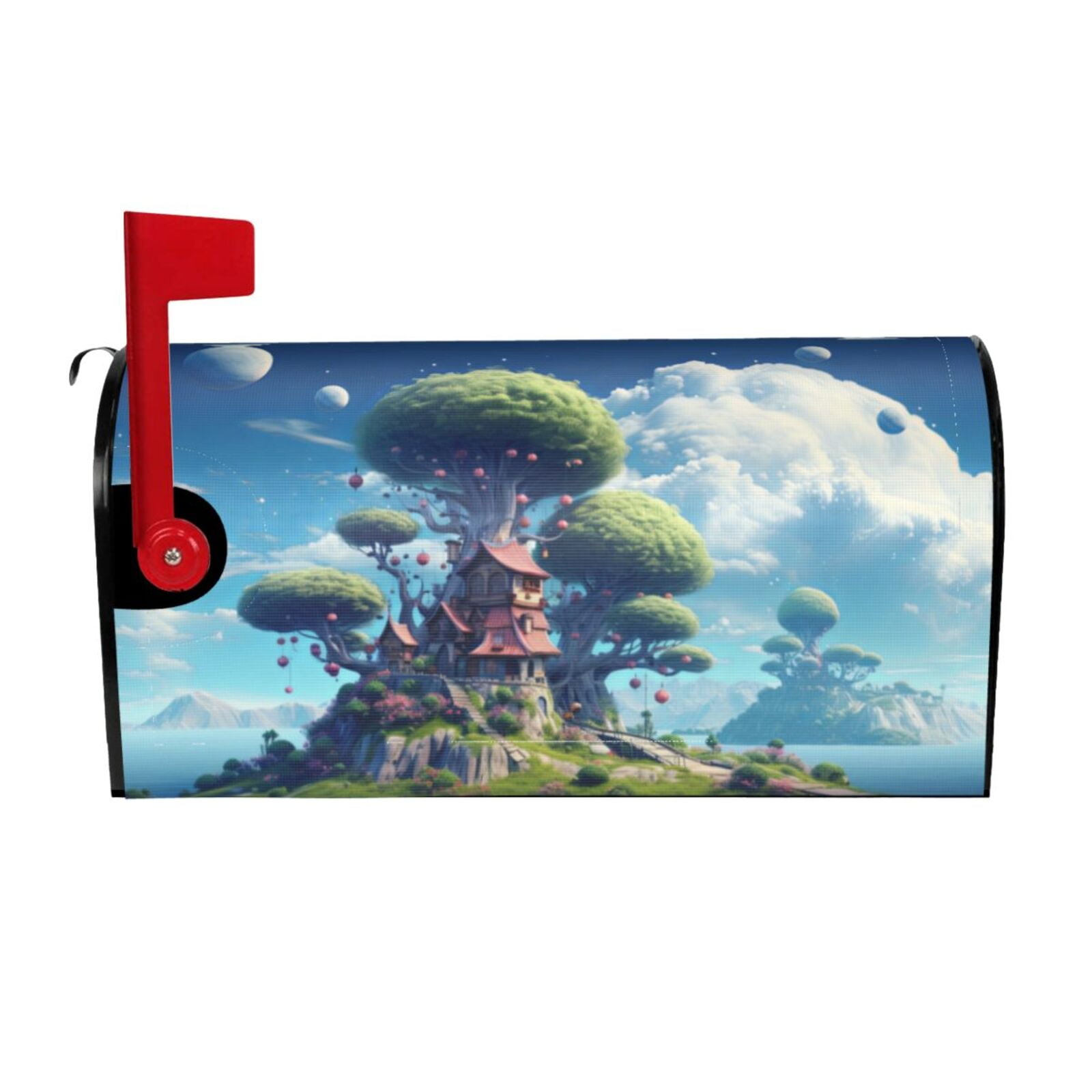 Mailbox Covers Fantasy Treehouse Planet Scene Waterproof mail Box ...