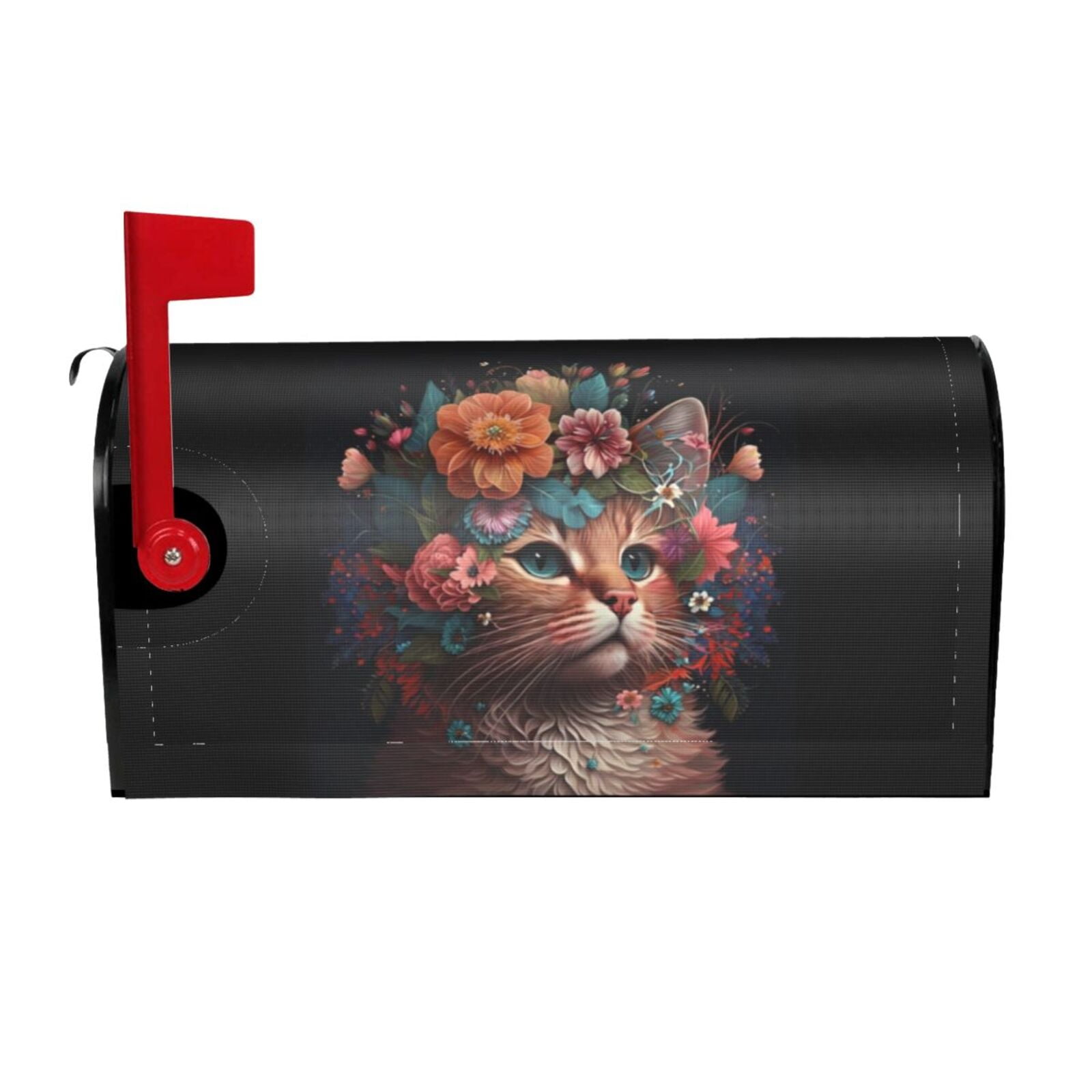 Mailbox Covers, Flower Crown Cat Welcome Cute Mailbox Cover Magnetic ...