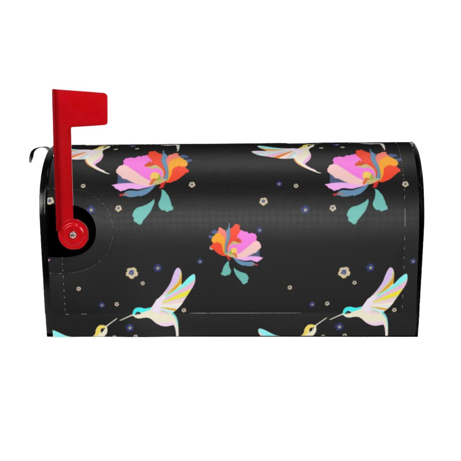 Mailbox Covers Flower Hummingbird Black Waterproof mail Box Covers ...