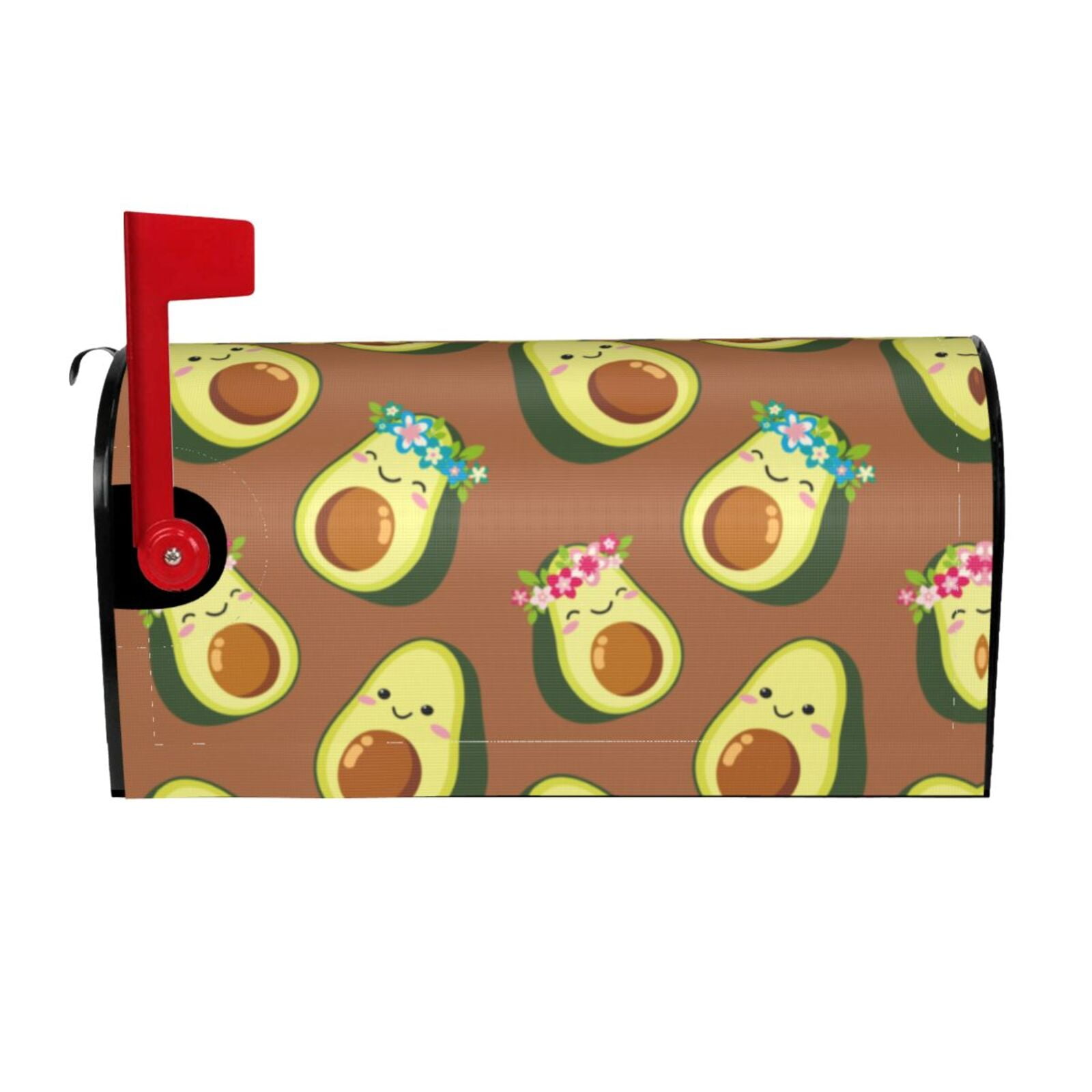 Mailbox Covers, Flowers Avocado Welcome Cute Mailbox Cover Magnetic Standard Size 21" x 18 ...
