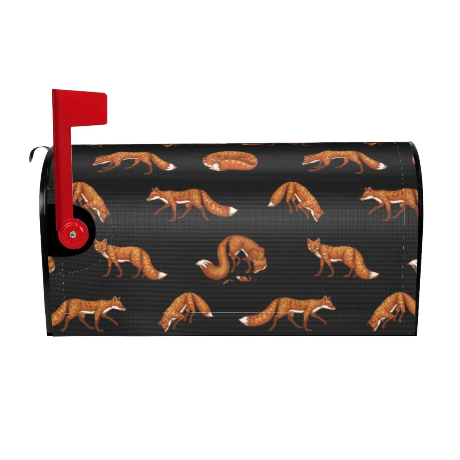 Mailbox Covers Fox Pattern Black Waterproof mail Box Covers, Magnetic ...