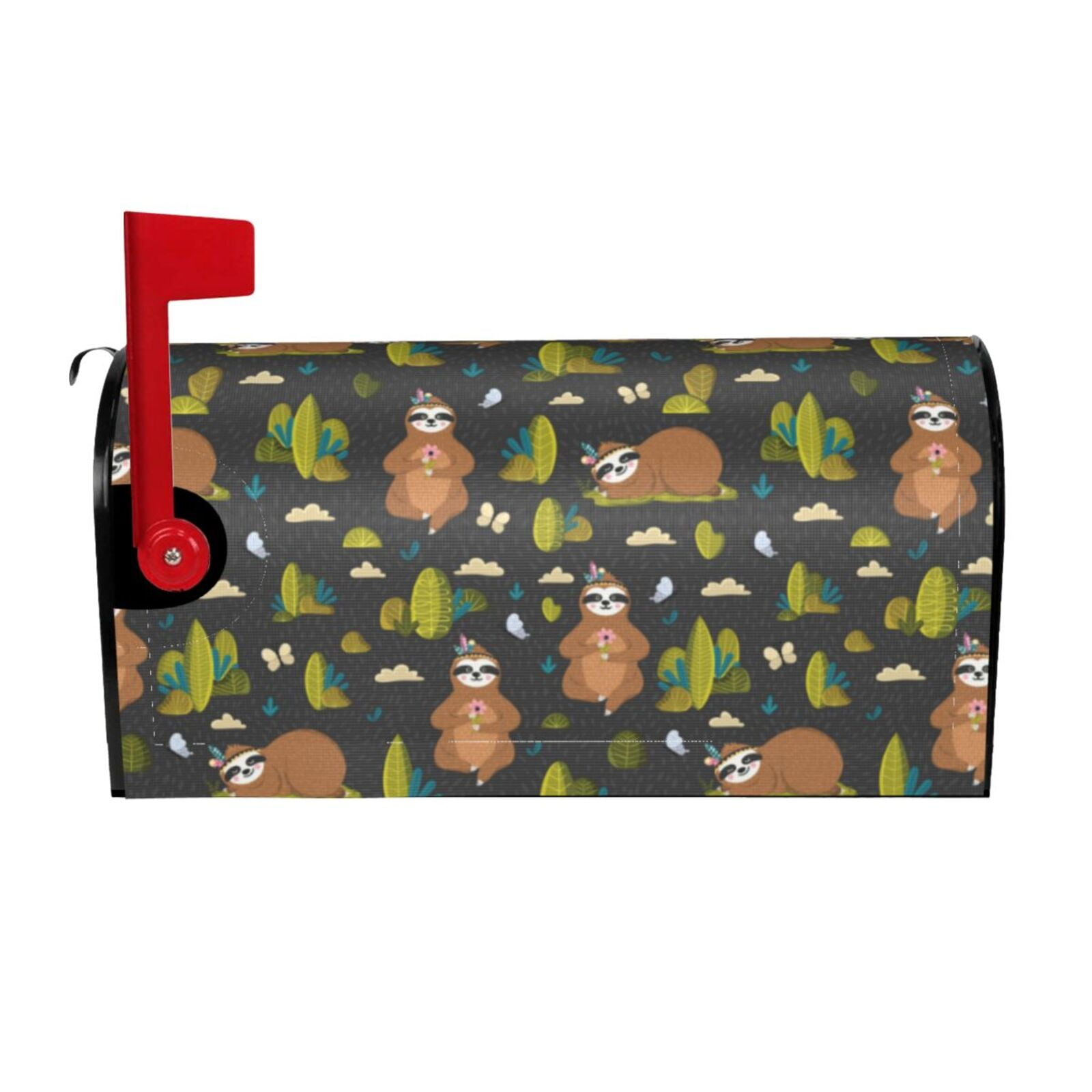 Mailbox Covers, Funny Sloths In The Forest Welcome Cute Mailbox Cover ...