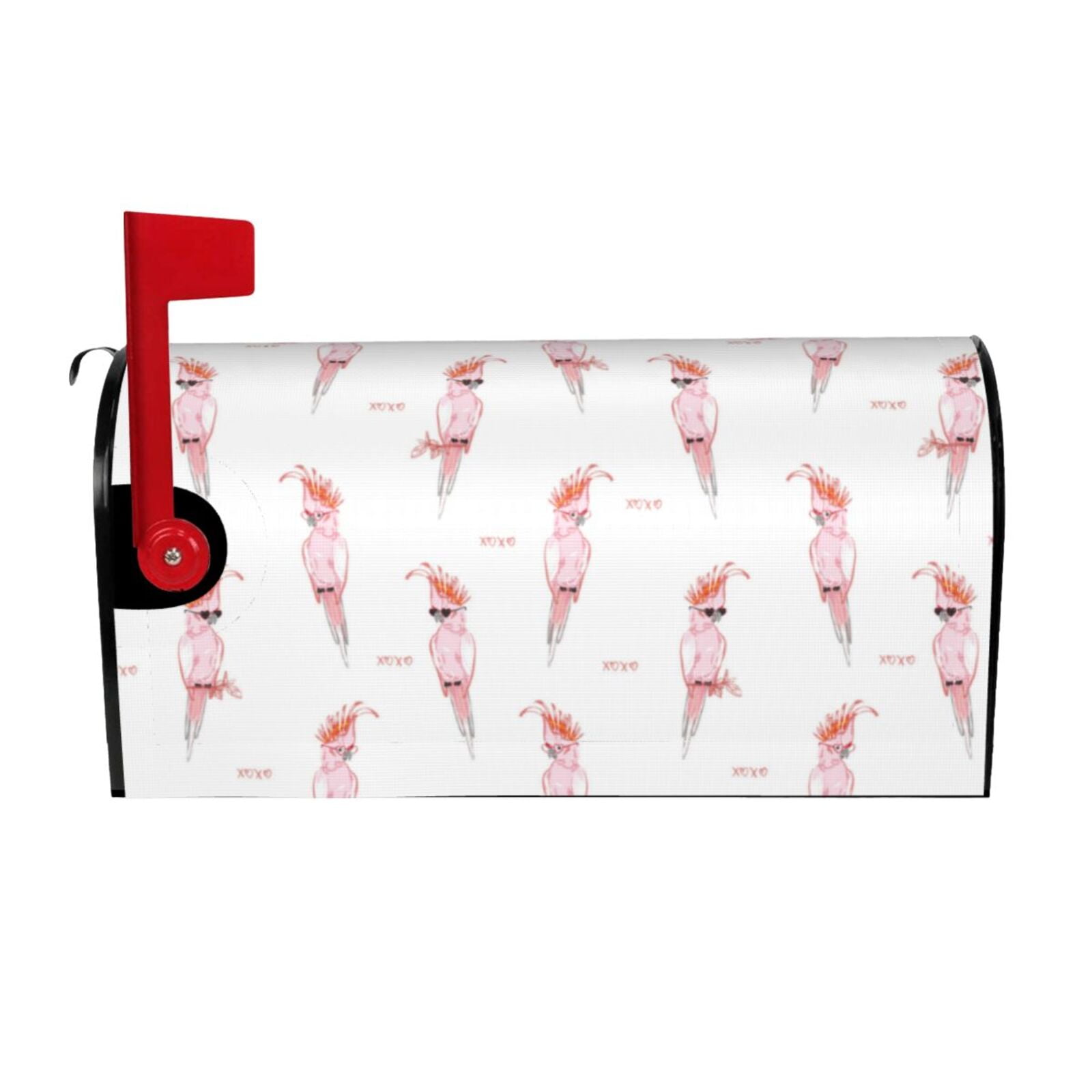 Mailbox Covers, Funny Spectacled Cockatoo Pink Welcome Cute Mailbox ...