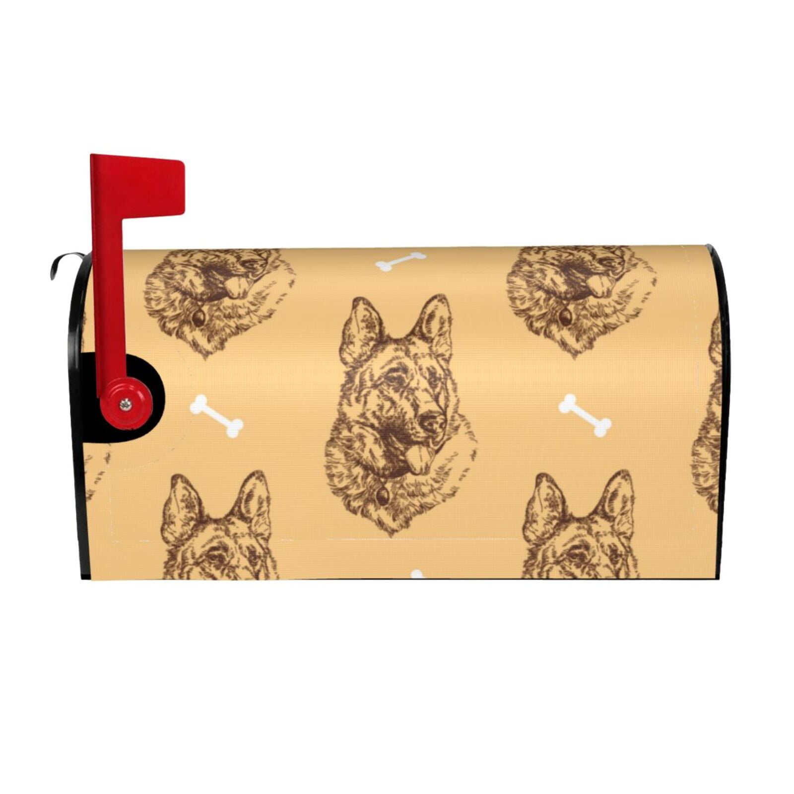 Mailbox Covers, German Shepherd Dog Bitterness Welcome Cute Mailbox ...