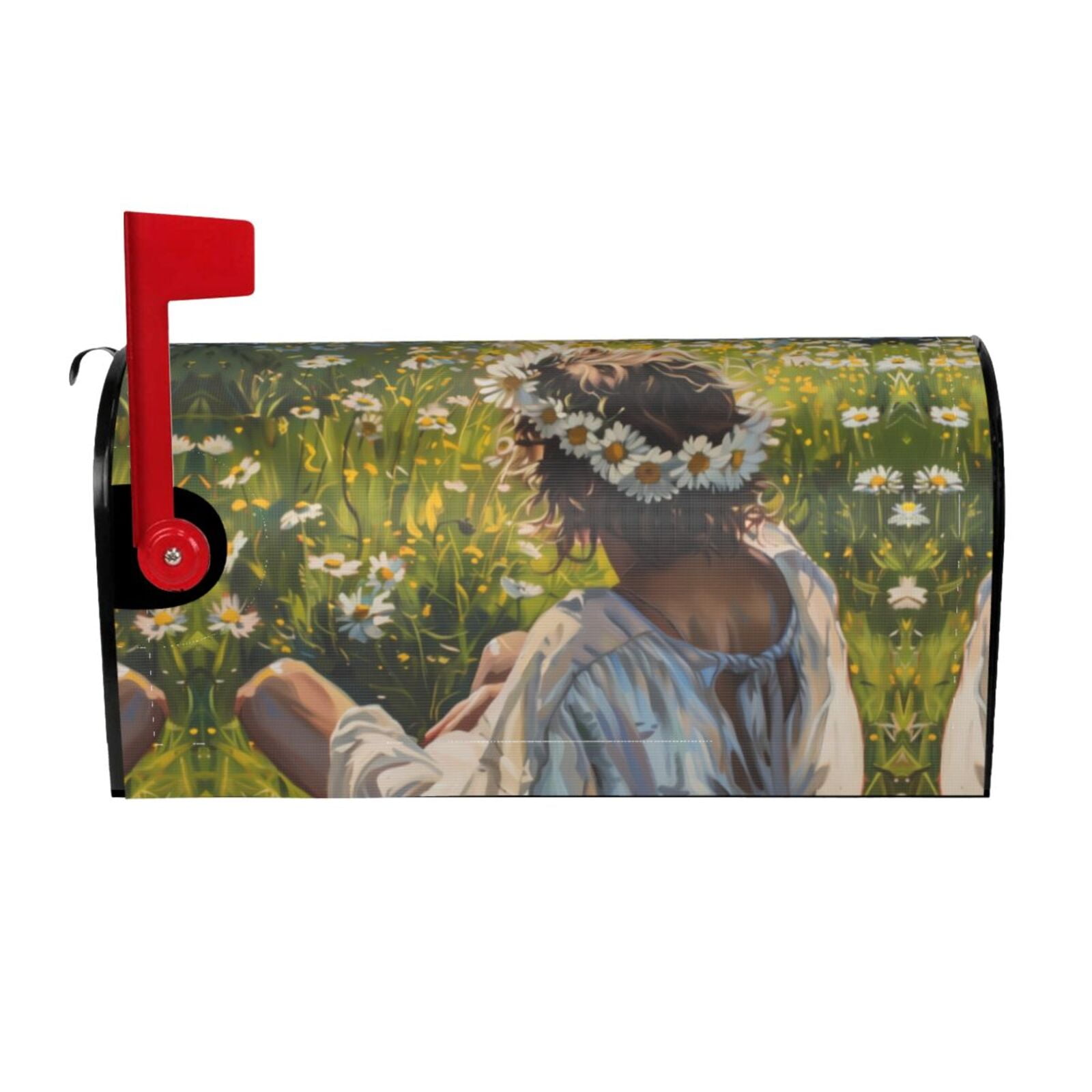 Mailbox Covers, Girl In Field Of Daisies Welcome Cute Mailbox Cover ...