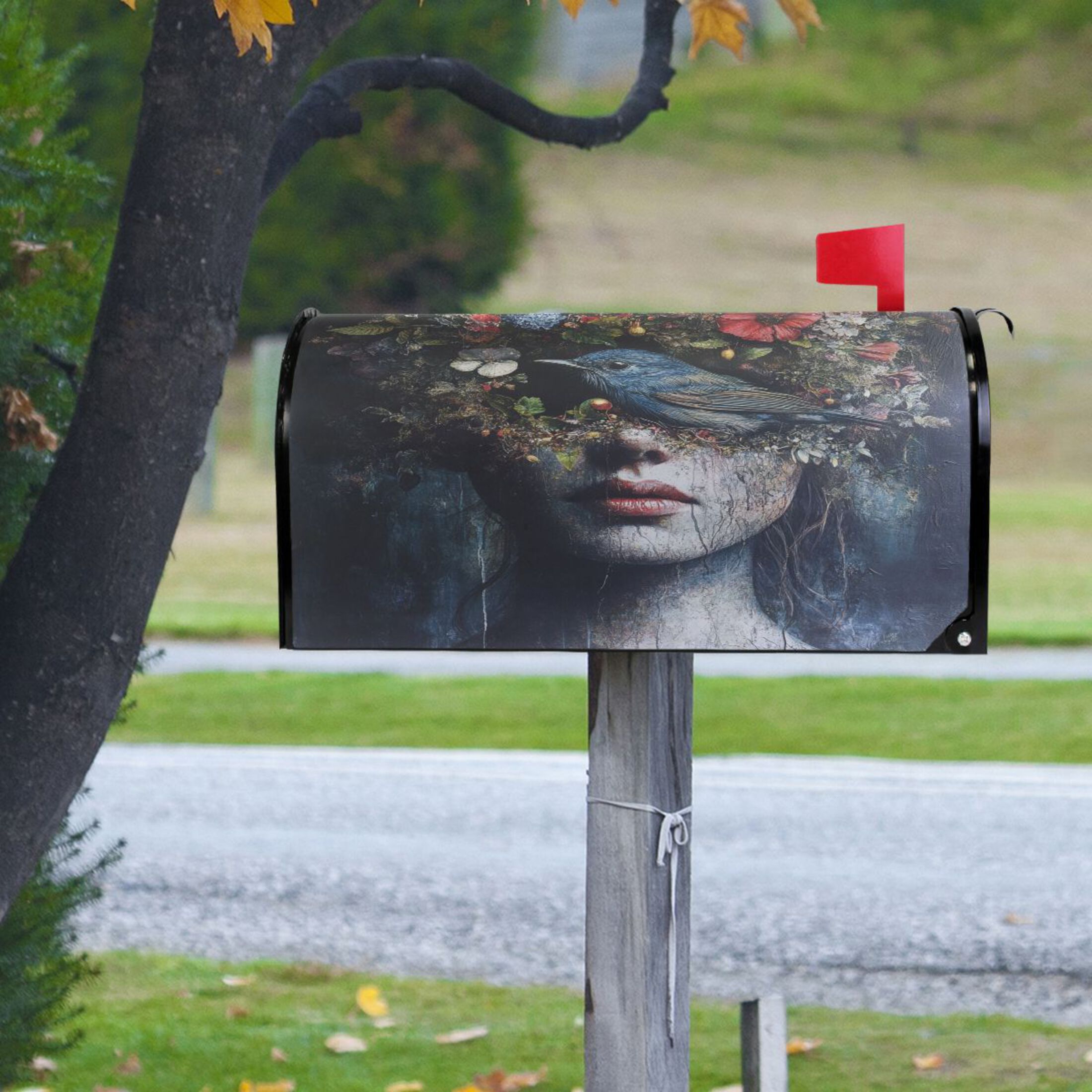 Mailbox Covers Girl with Forals Cap Mailbox Cover - Walmart.com