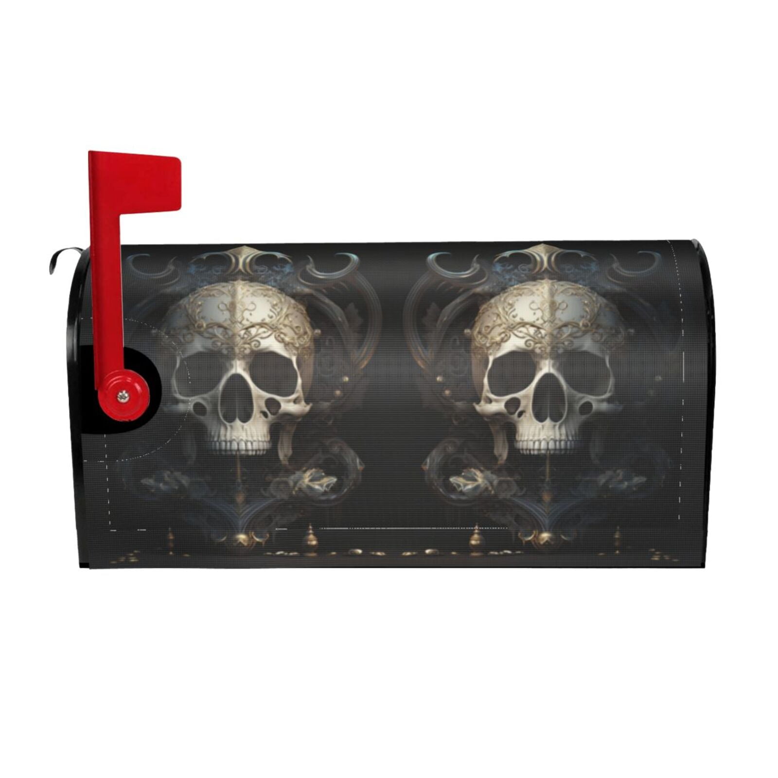 Mailbox Covers, Gold Pattern Skull Welcome Cute Mailbox Cover Magnetic ...