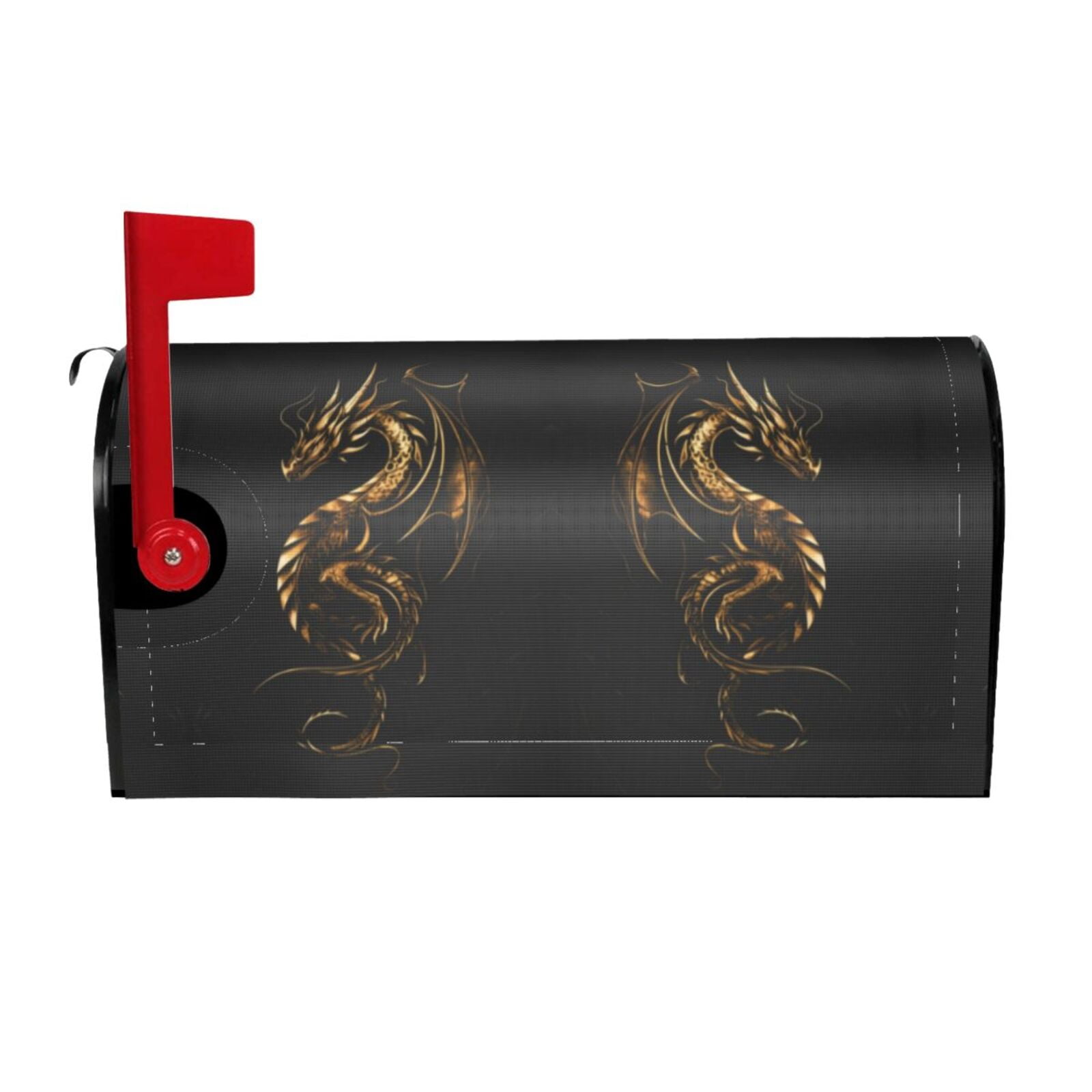 Mailbox Covers, Golden Dragon Tattoo Art Welcome Mailbox Cover Magnetic ...