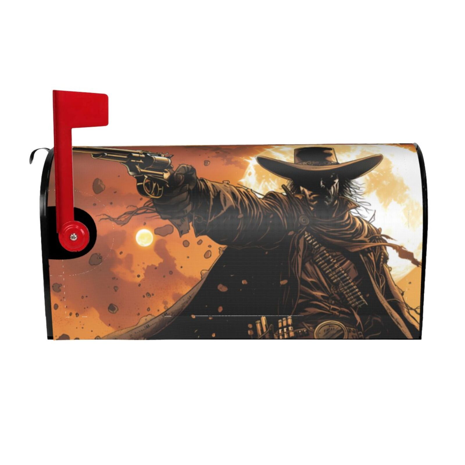 Mailbox Covers, Golden Sun Cowboy Welcome Mailbox Cover Magnetic Extra ...