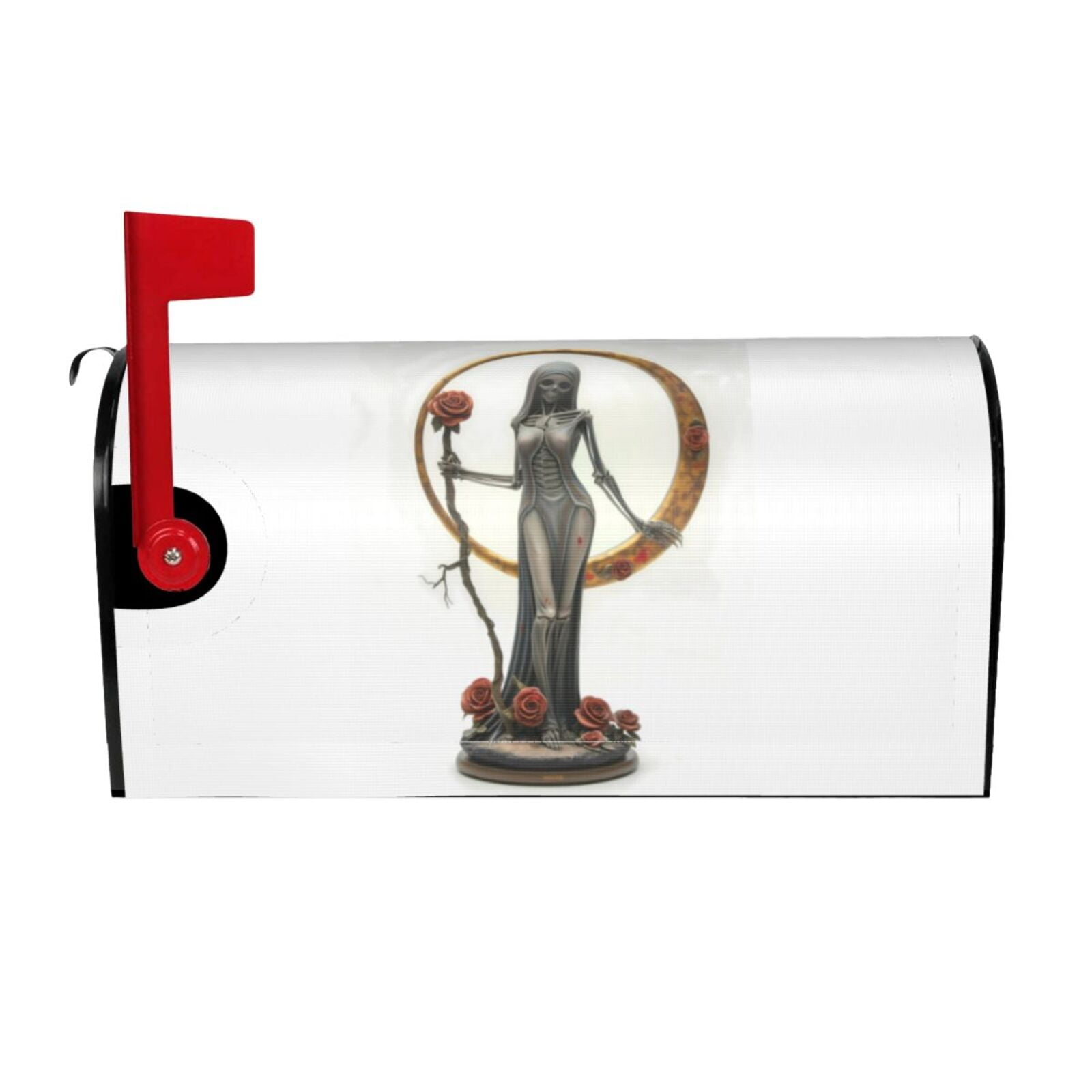 Mailbox Covers, Gothic Skeleton With Roses Welcome Cute Mailbox Cover ...