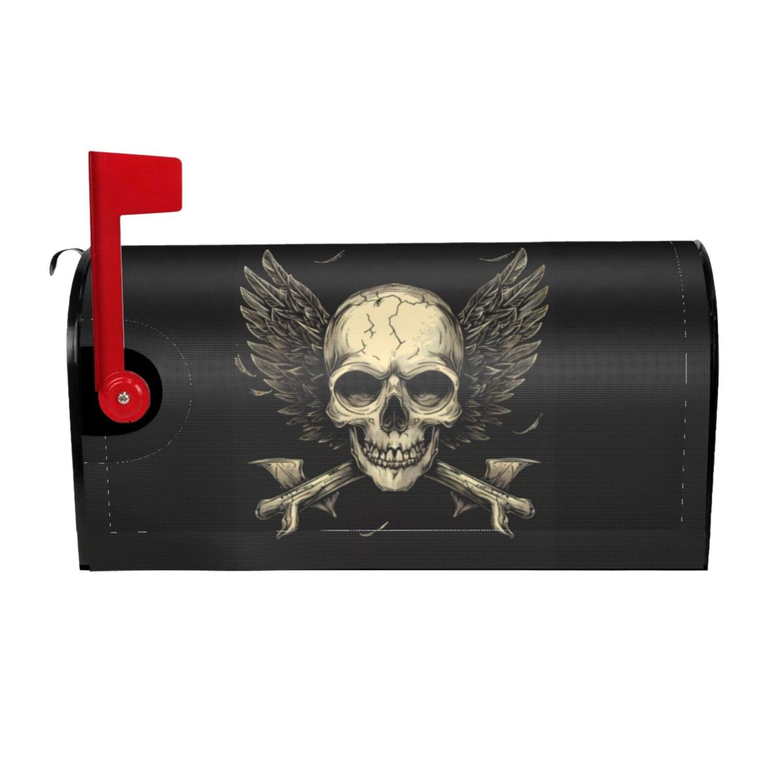 Mailbox Covers Gothic Winged Skull Waterproof mail Box Covers, Magnetic ...