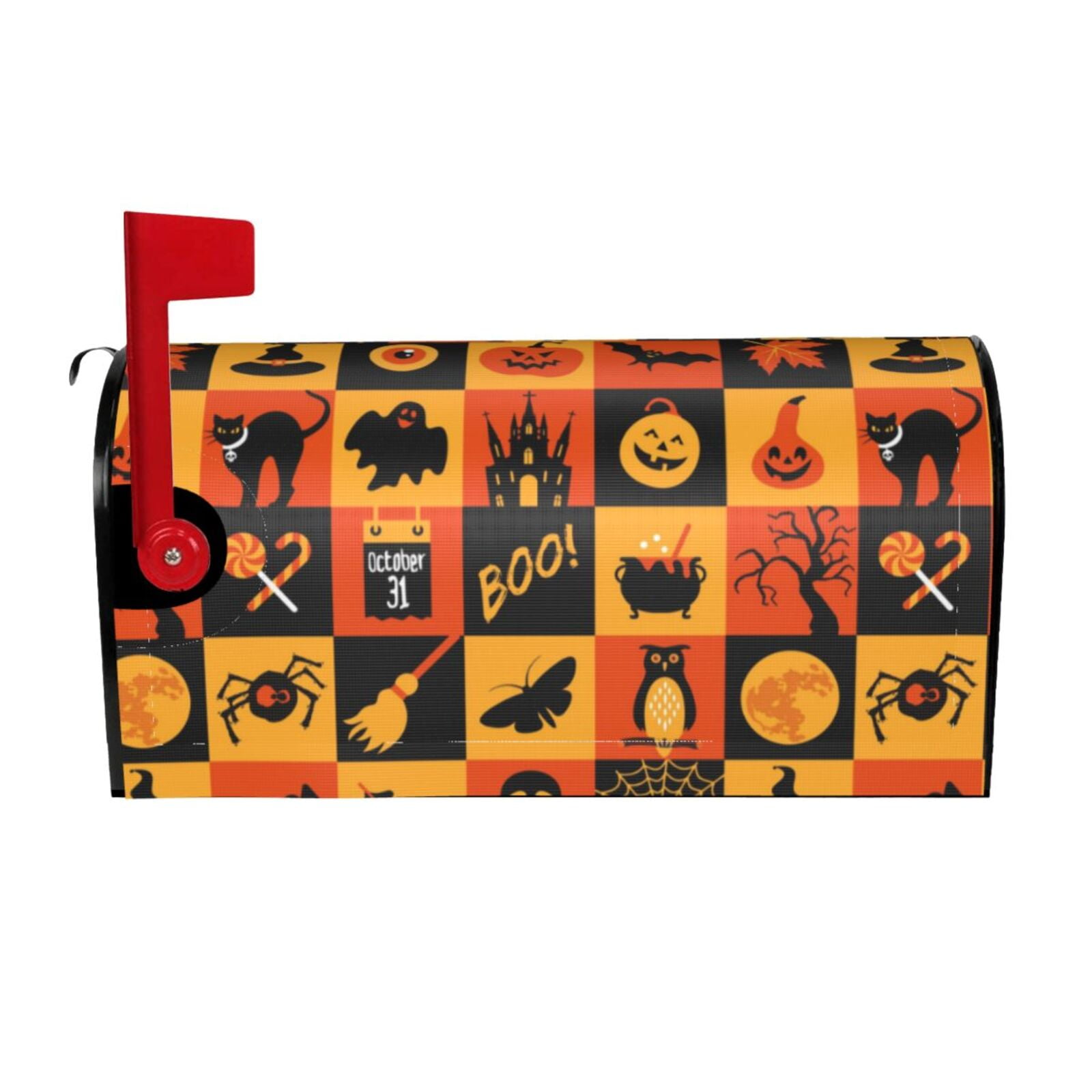 Mailbox Covers, Halloween Banner Symbols Welcome Cute Mailbox Cover ...