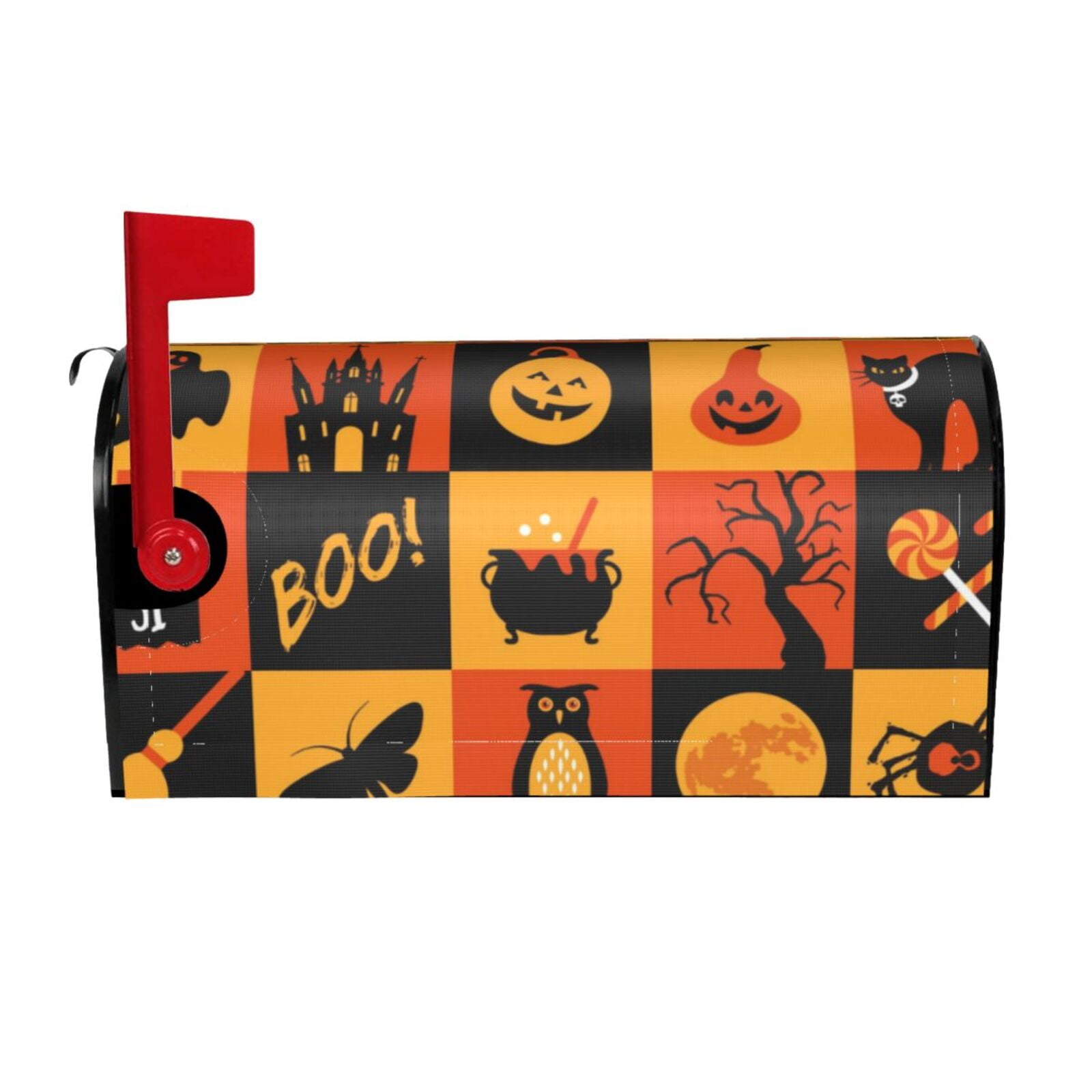 Mailbox Covers, Halloween Banner Symbols Welcome Cute Mailbox Cover ...