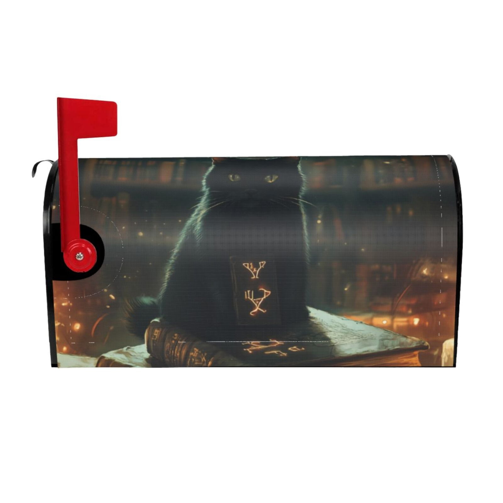 Mailbox Covers, Halloween Black Cat Mysterious Notebook Welcome Cute ...