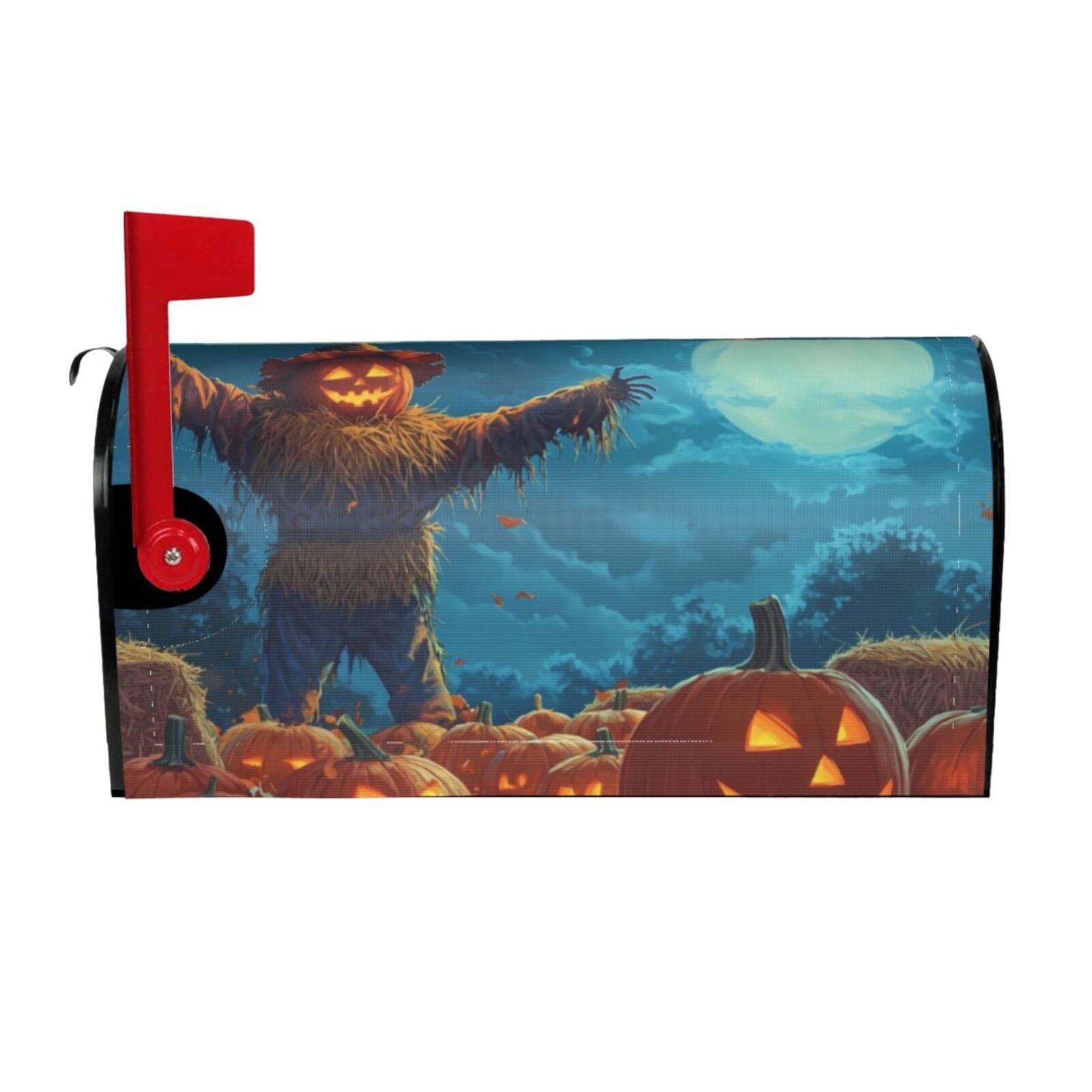 Mailbox Covers, Halloween Cute Pumpkin Scarecrow Welcome Mailbox Cover ...