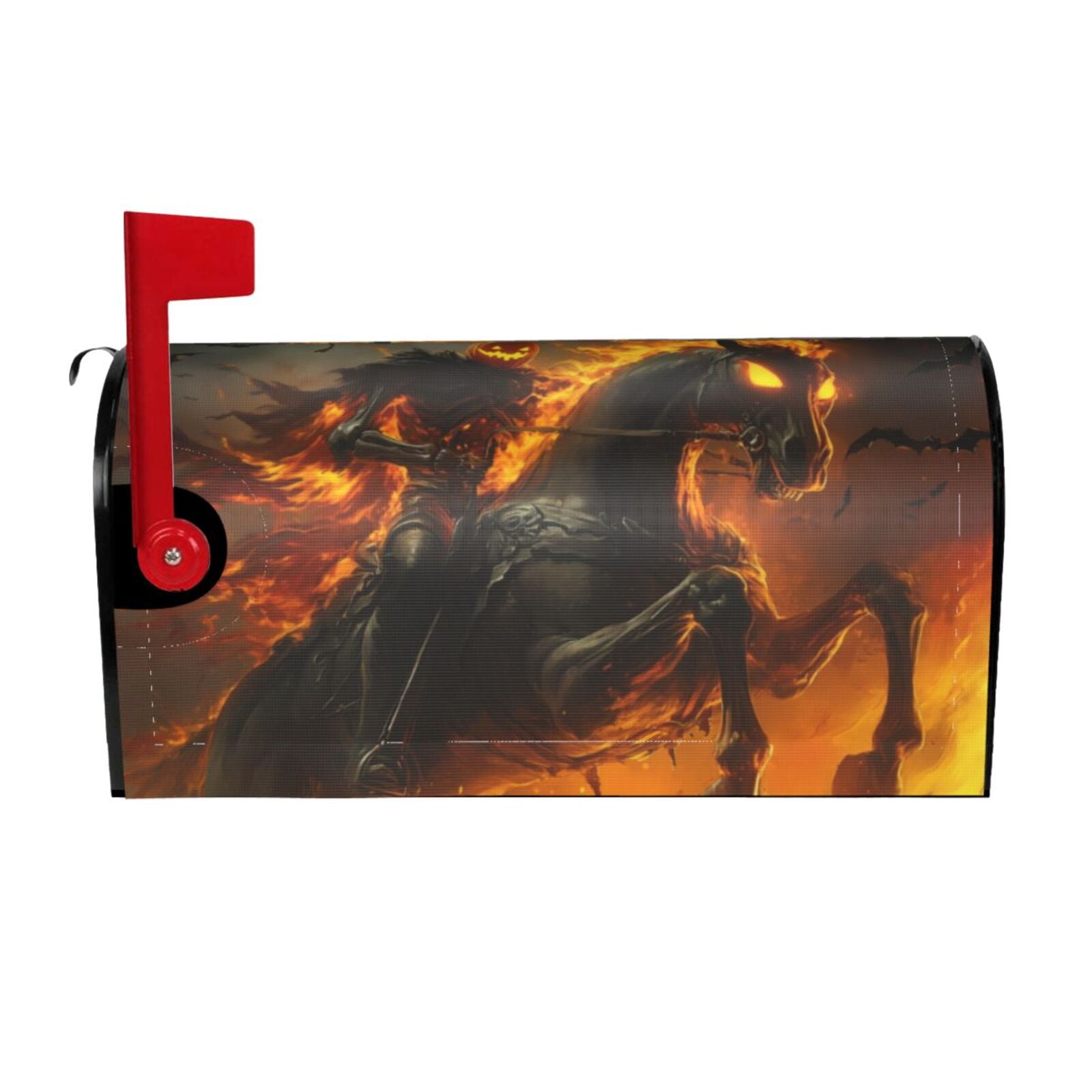 Mailbox Covers, Halloween Flame Pumpkin Skeleton Knight A Welcome Cute ...
