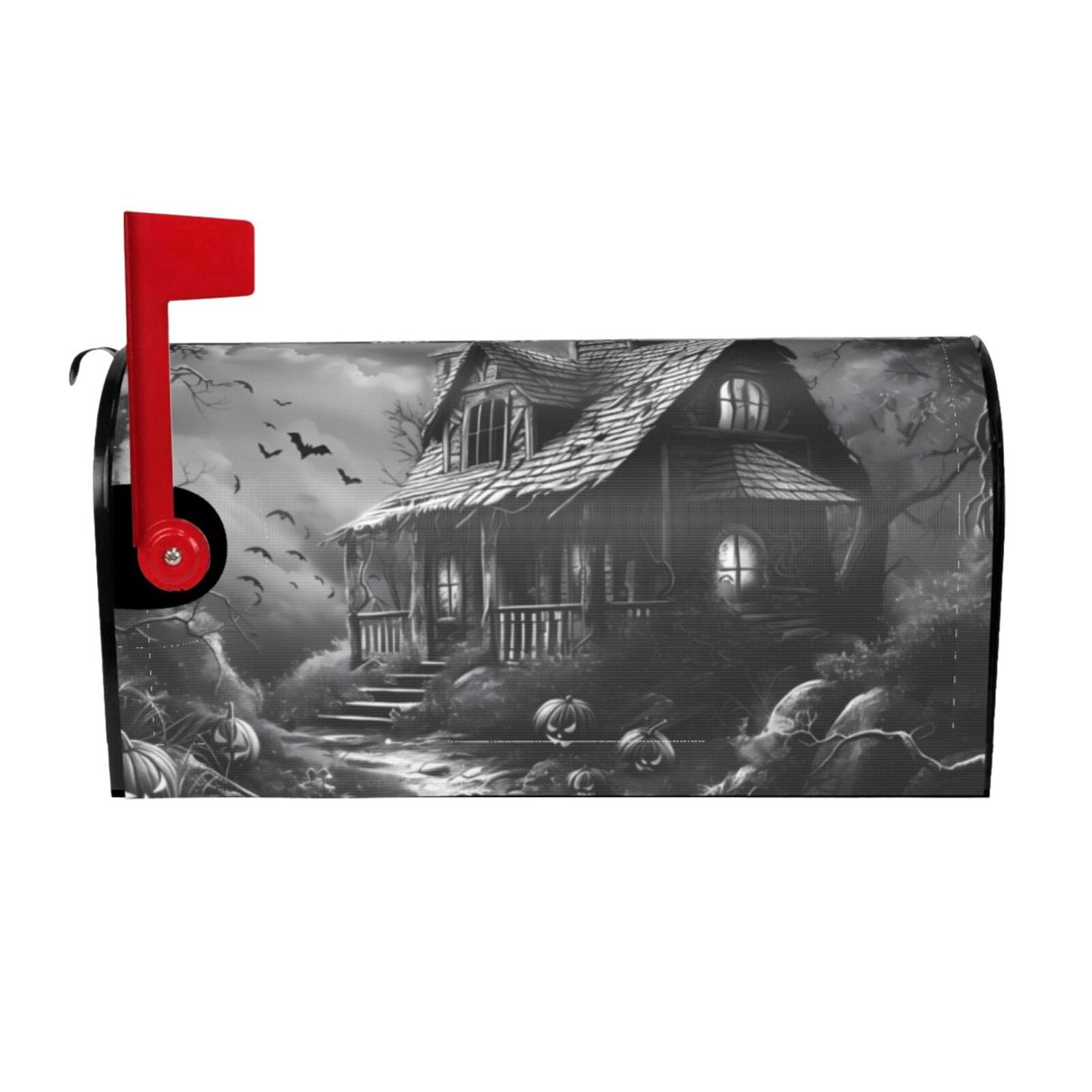 Mailbox Covers, Halloween Haunted House Path Welcome Cute Mailbox Cover ...
