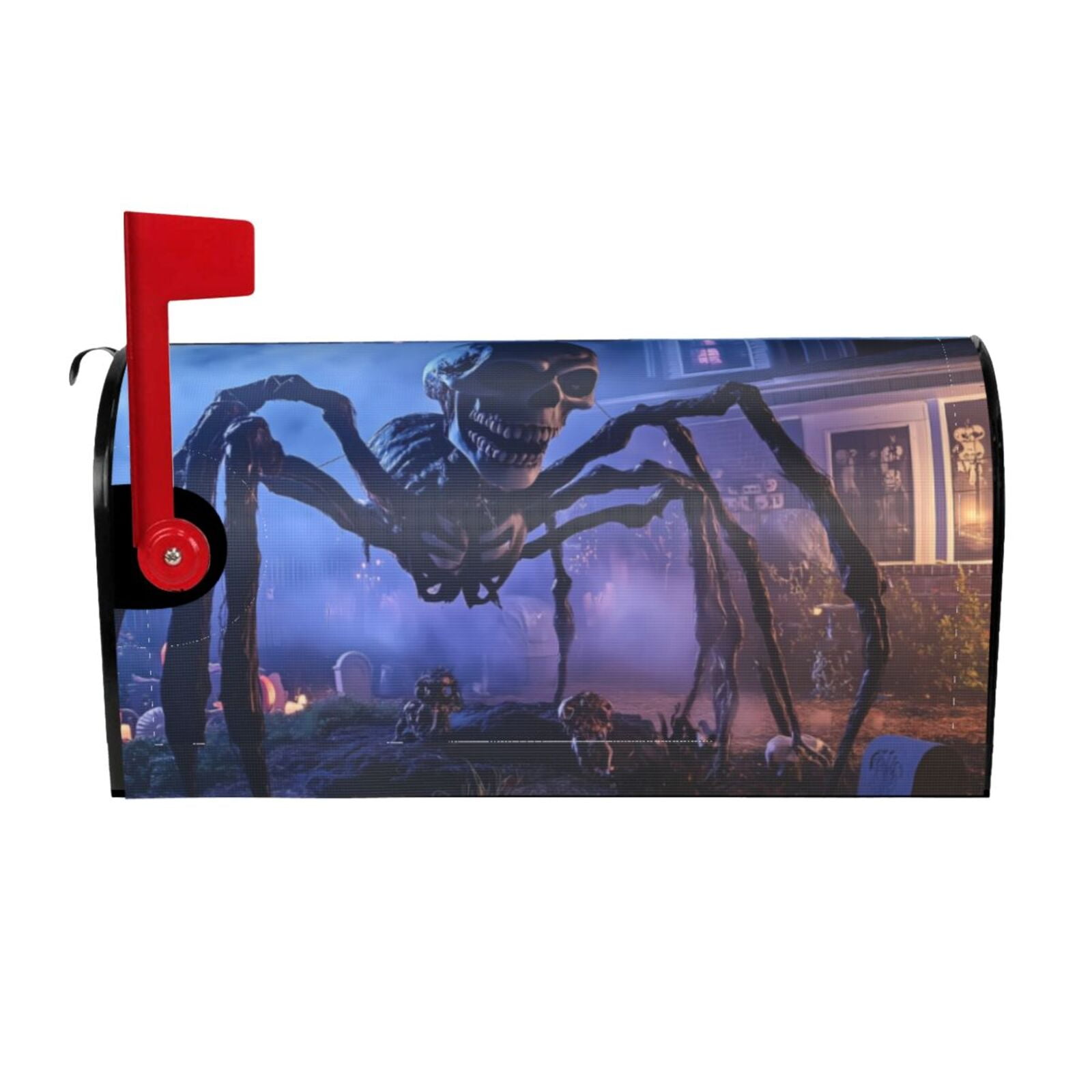 Mailbox Covers, Halloween Skeleton Spider Welcome Cute Mailbox Cover ...
