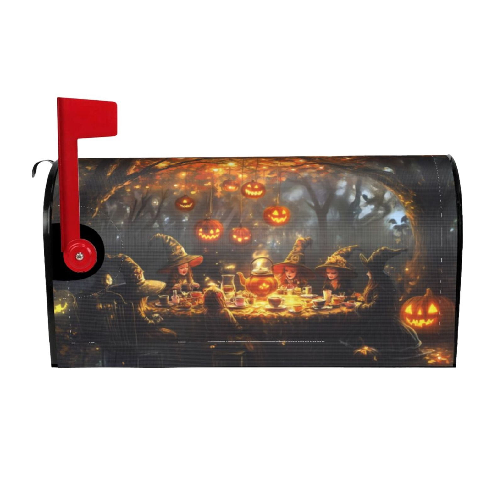 Mailbox Covers, Halloween Witch Pumpkin Party Welcome Cute Mailbox ...
