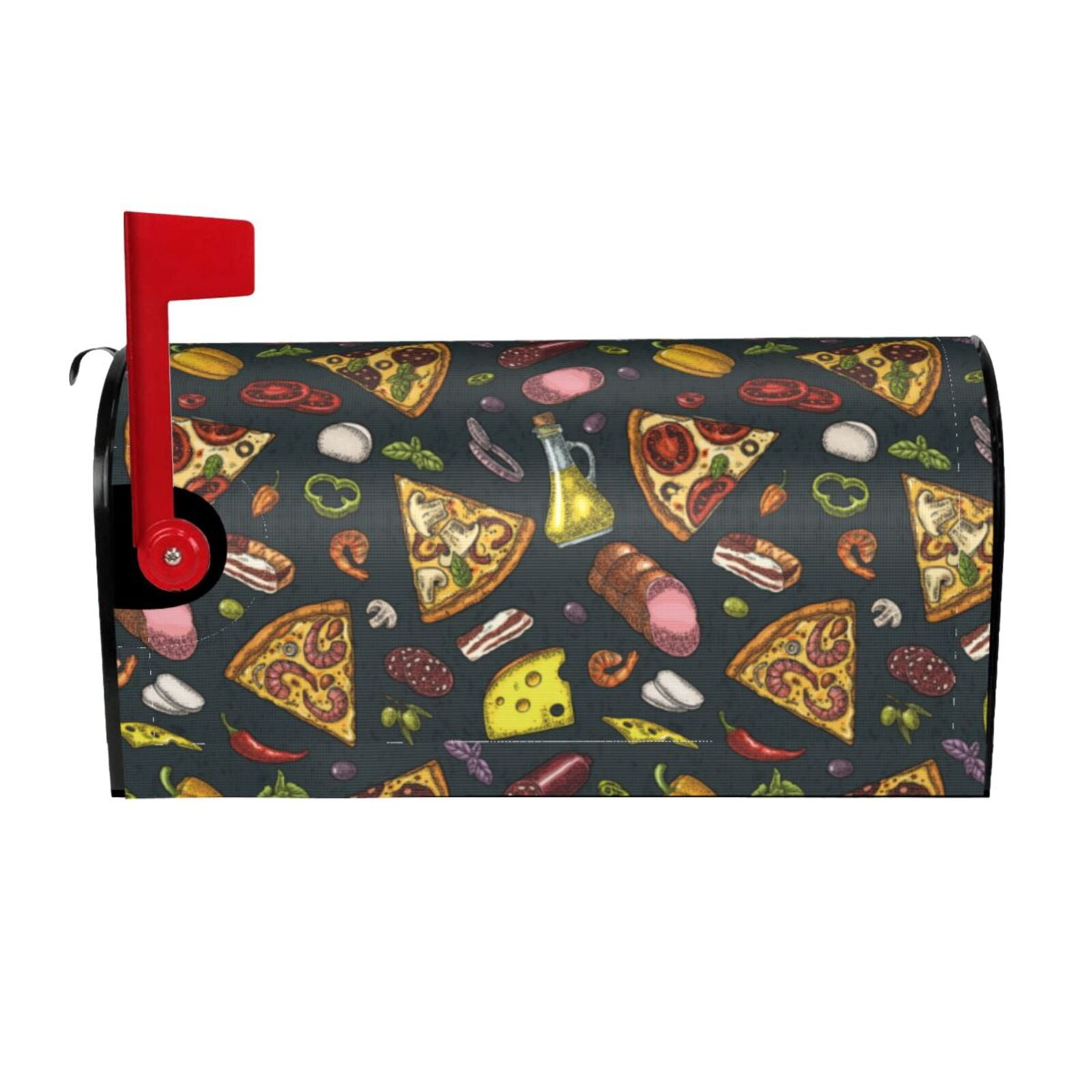Mailbox Covers Ham Pepper Pizza Waterproof mail Box Covers, Magnetic ...