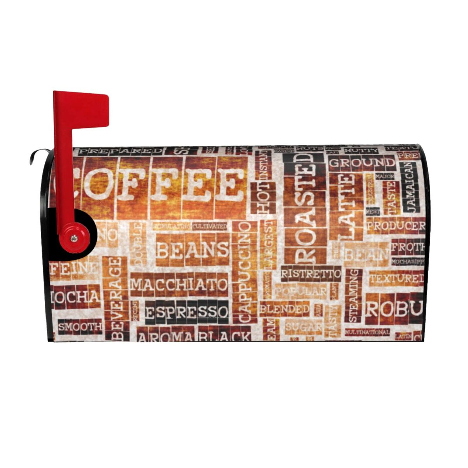 Mailbox Covers Hand Drawn Vintage Coffee Waterproof mail Box Covers ...