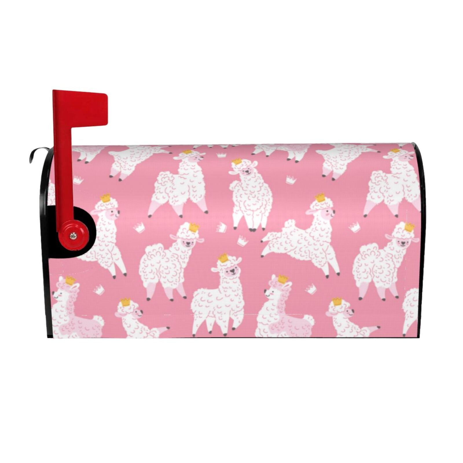 Mailbox Covers, Happy Cute Alpaca Crown Mailbox Cover Magnetic Extra ...