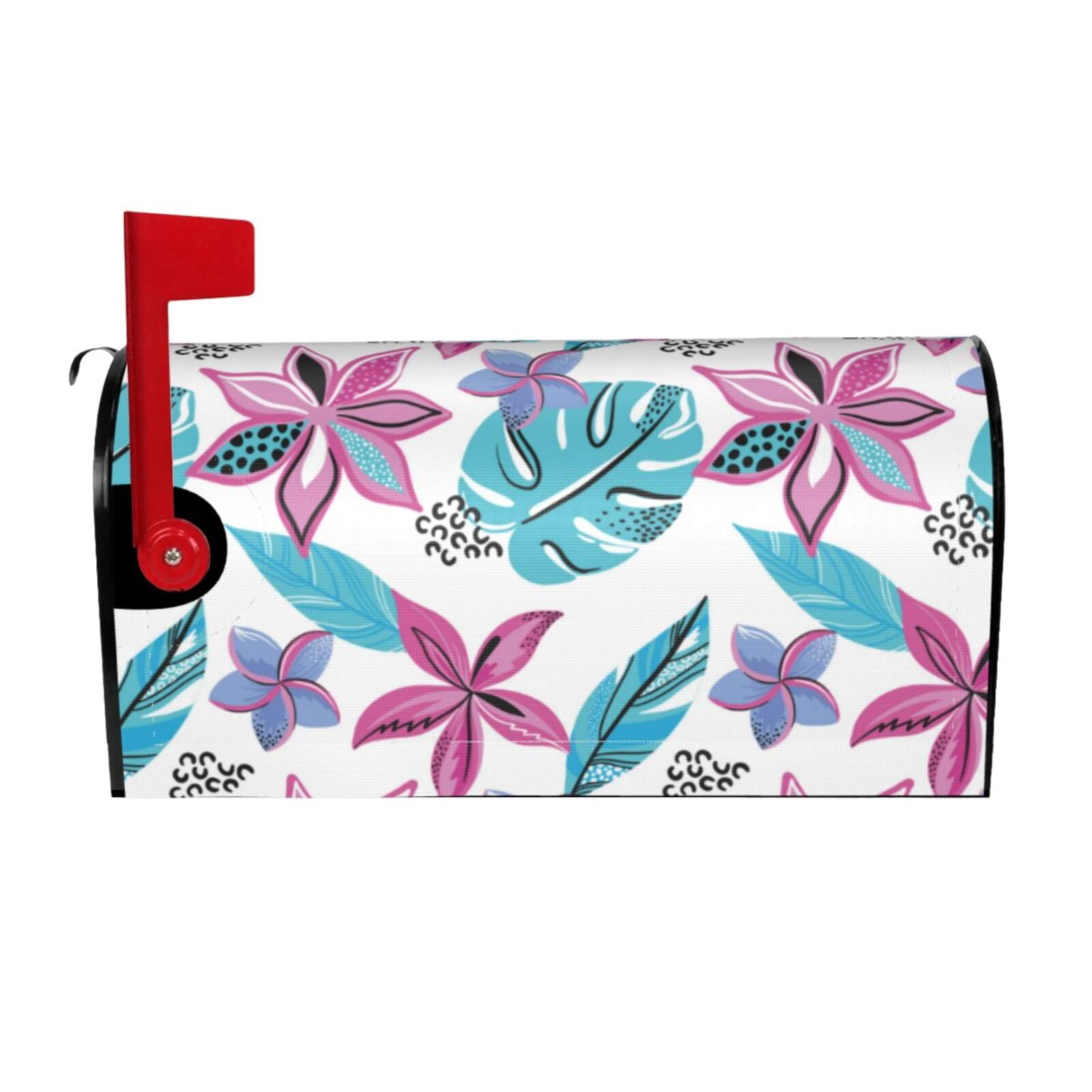 Mailbox Covers Hawaiian Style Flower Leaves Waterproof mail Box Covers ...