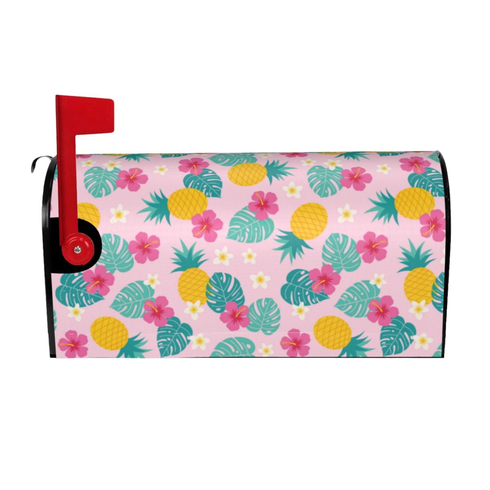 Mailbox Covers, Hawaiian Style Pink Welcome Cute Mailbox Cover Magnetic ...
