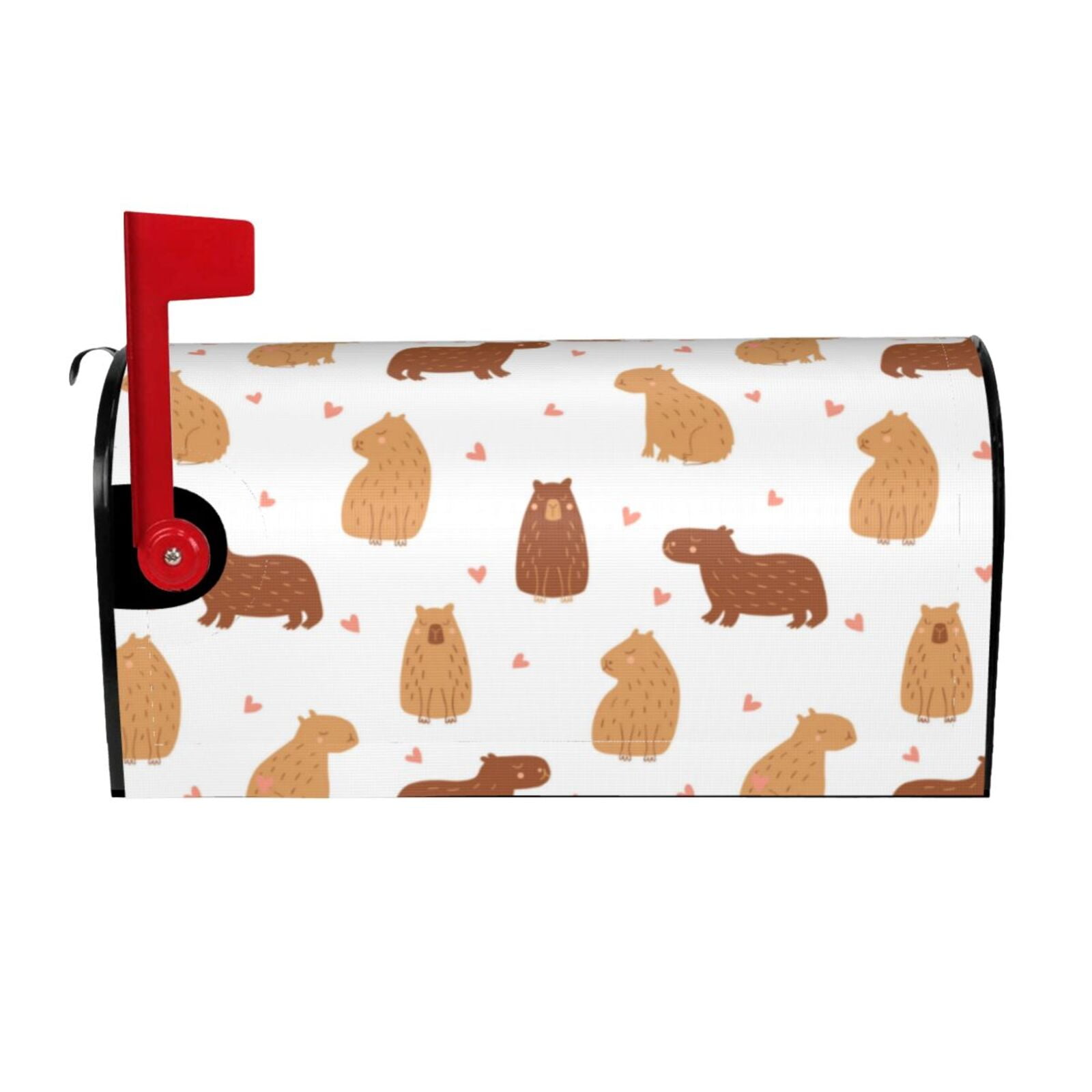 Mailbox Covers Heart Capybara White Waterproof mail Box Covers ...