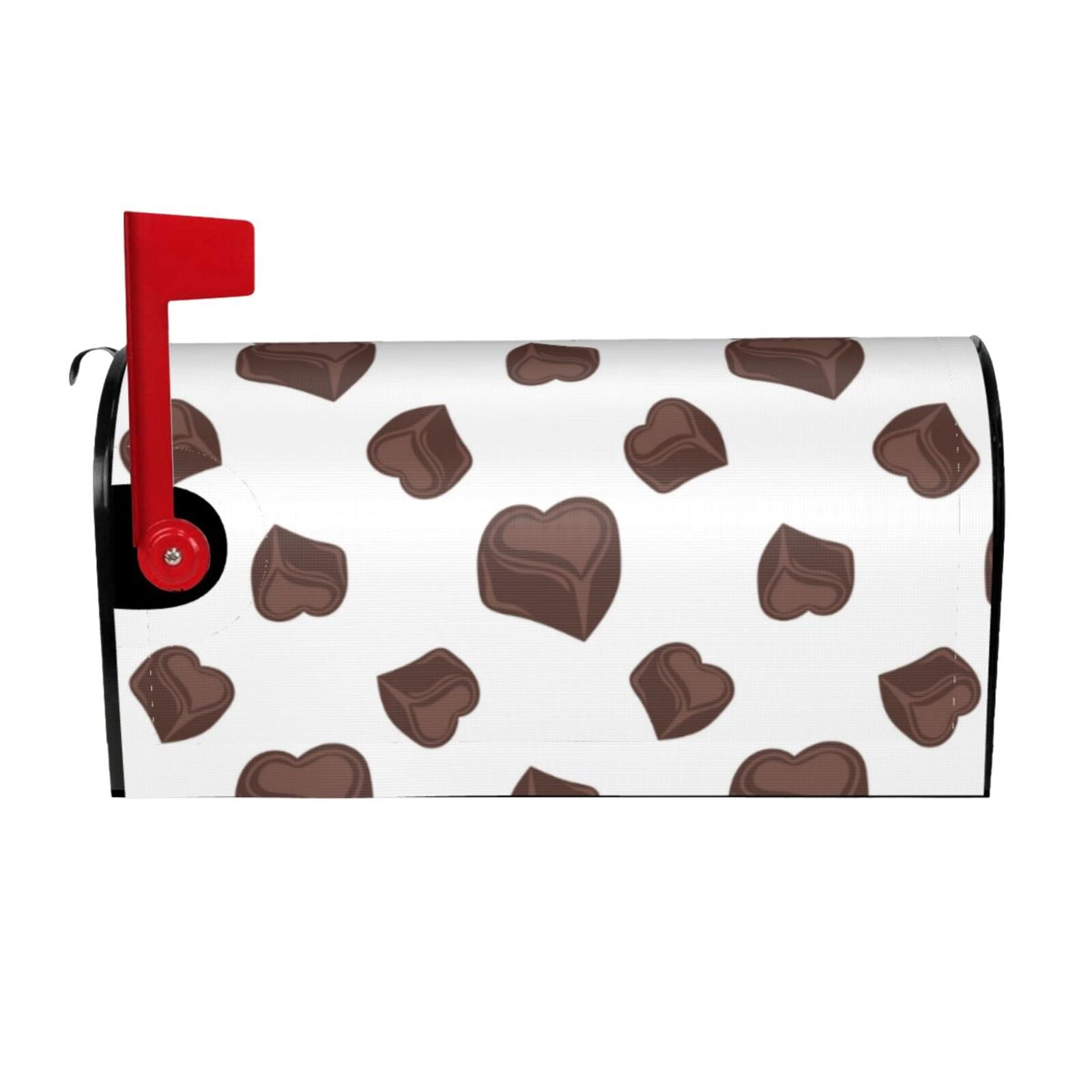 Mailbox Covers, Heart Shape Chocolate Print Welcome Cute Mailbox Cover ...