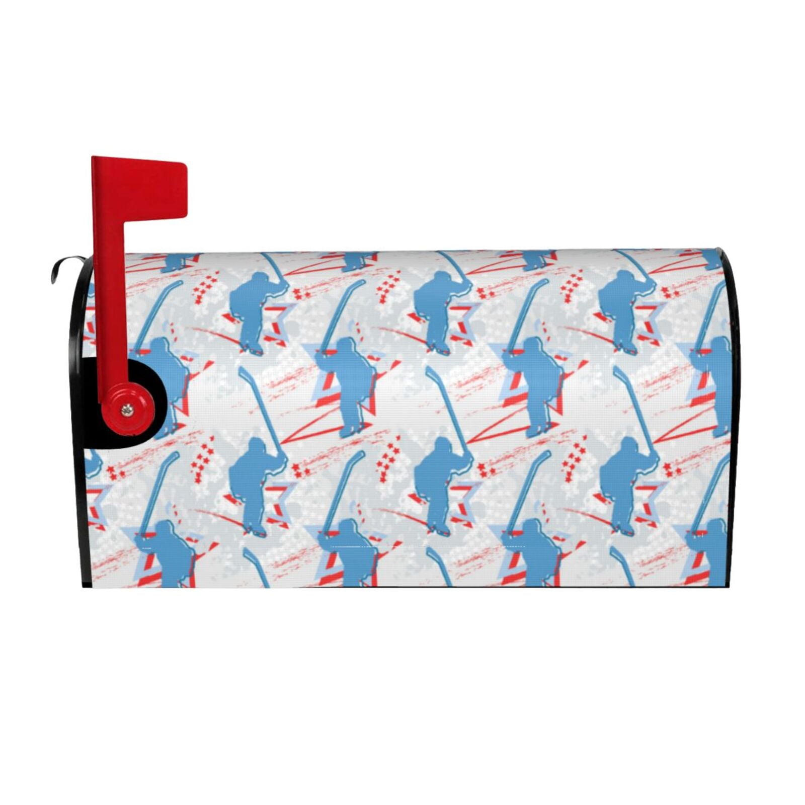Mailbox Covers, Hockey player blue cool Welcome Cute Mailbox Cover ...