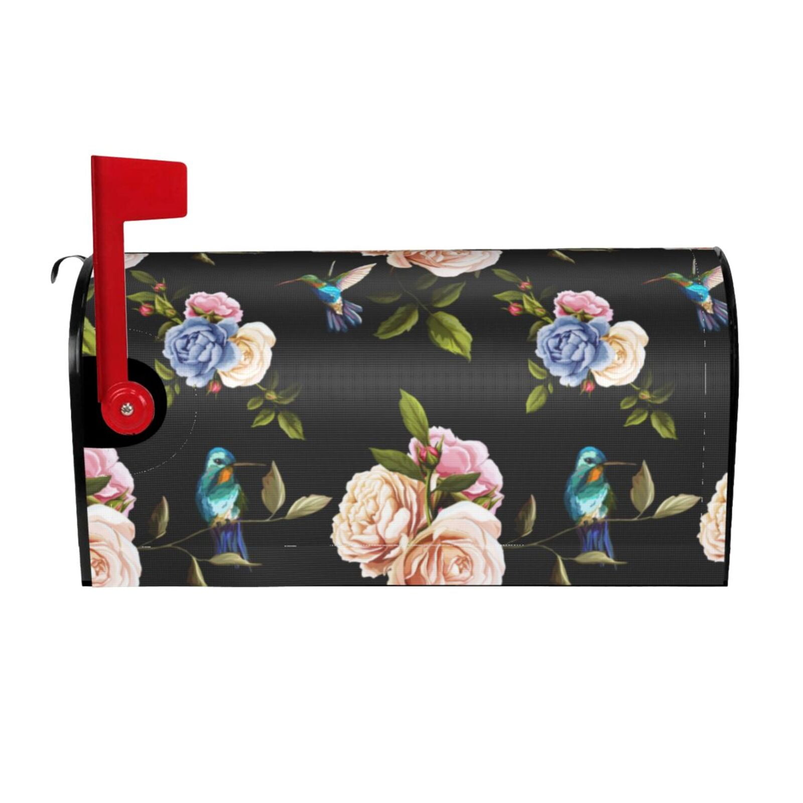 Mailbox Covers Hummingbird Carnation Black Waterproof mail Box Covers ...